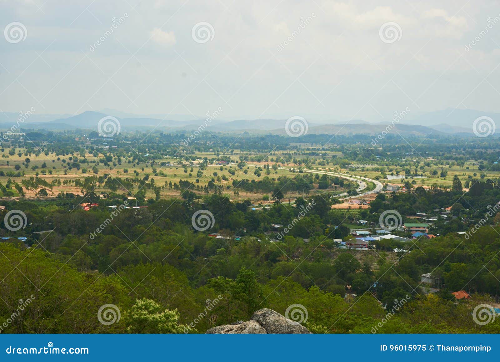 Aerial View Over the Small Village Stock Image - Image of real, asia ...
