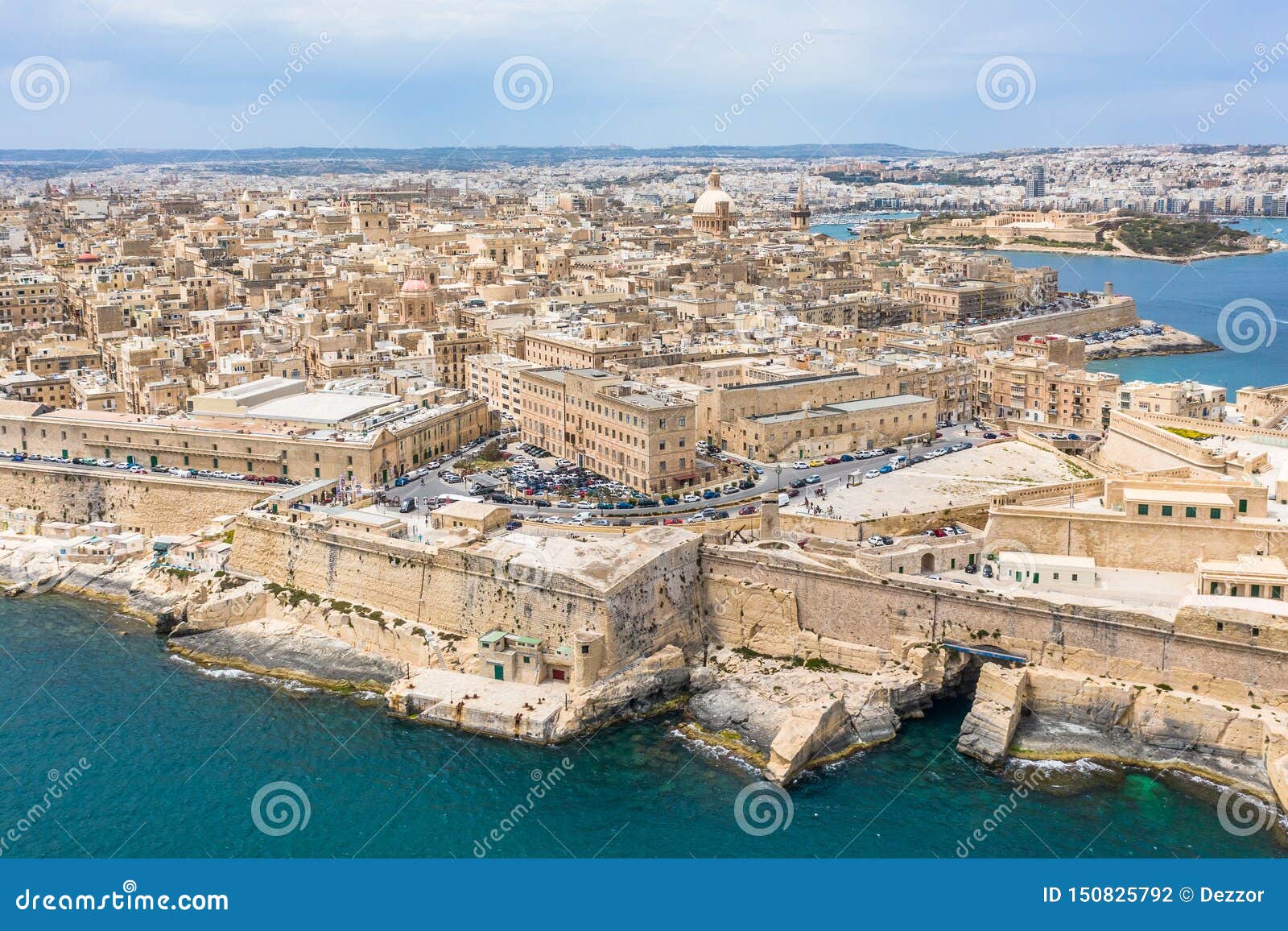 Aerial View Over the Valletta Malta in the Daytime Stock Photo - Image ...