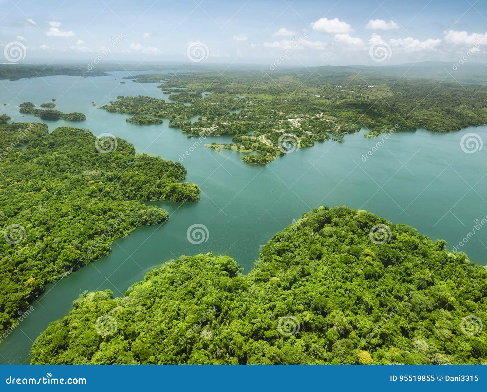Aerial View of Panama Canal on the Atlantic Side Stock Image - Image of ...