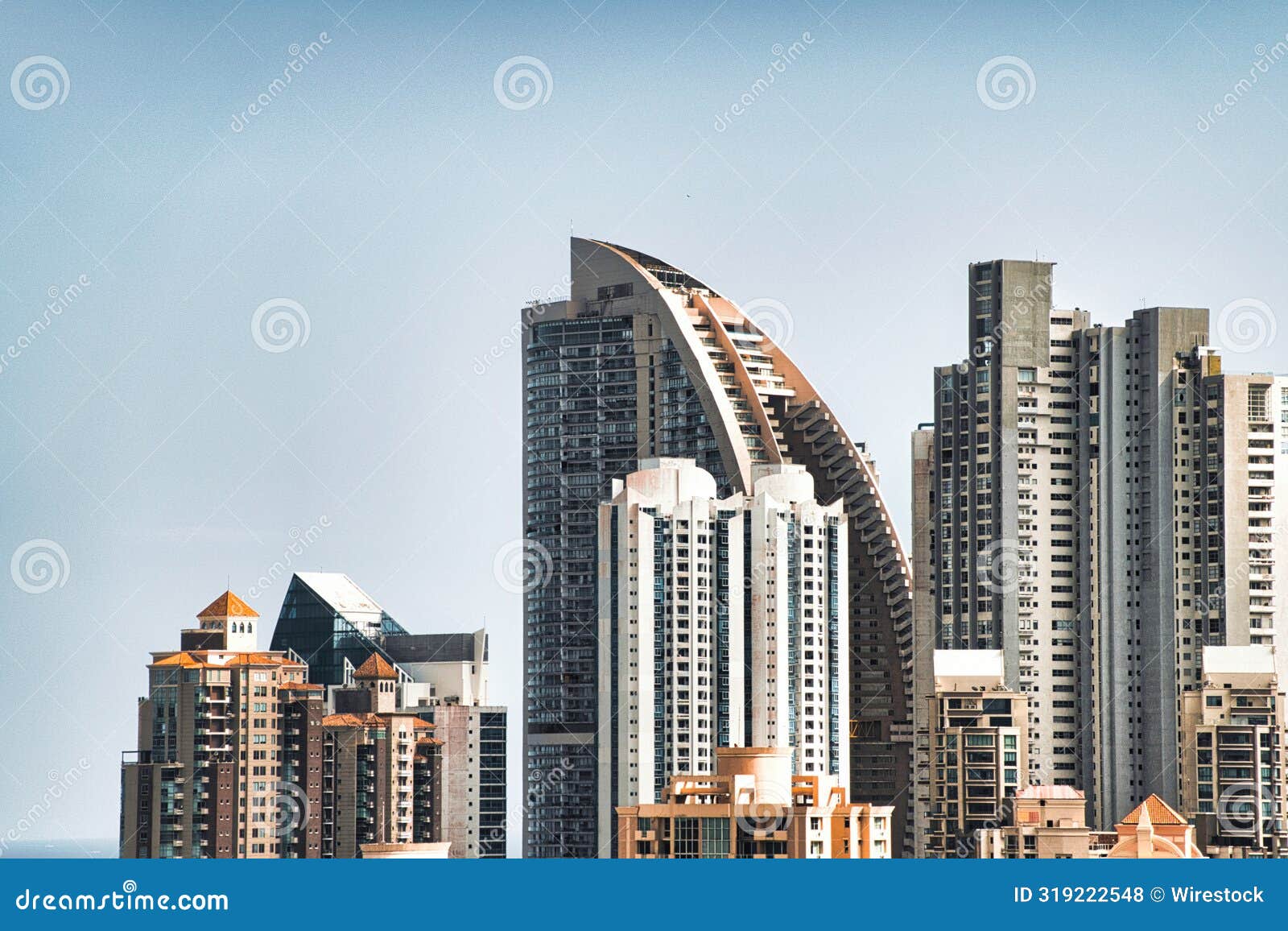 Aerial View of Panama City Skyline Editorial Stock Photo - Image of ...