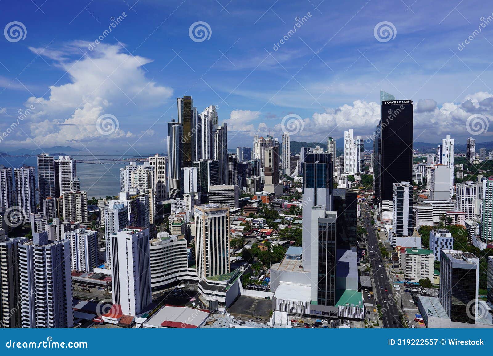 Aerial View of Panama City Skyline Editorial Photography - Image of ...