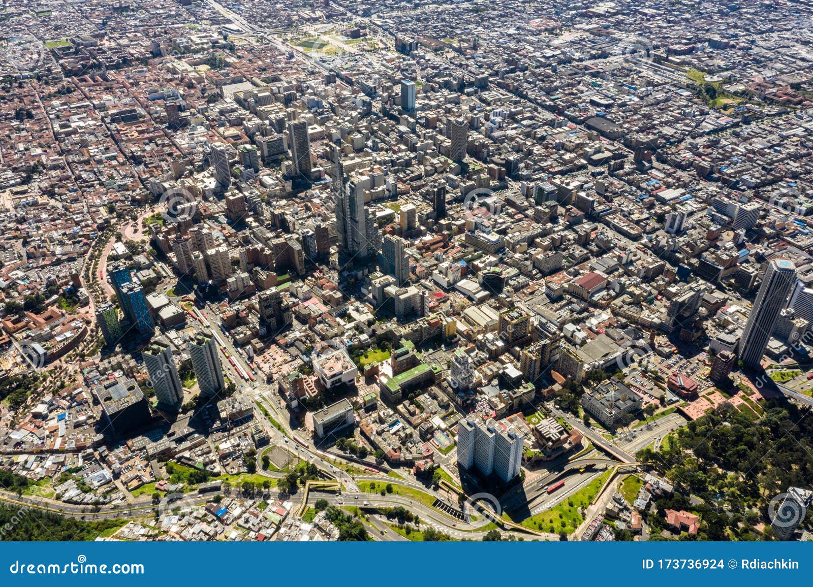 Aerial View of a Panoramic View of the City of Bogota. Stock Photo ...