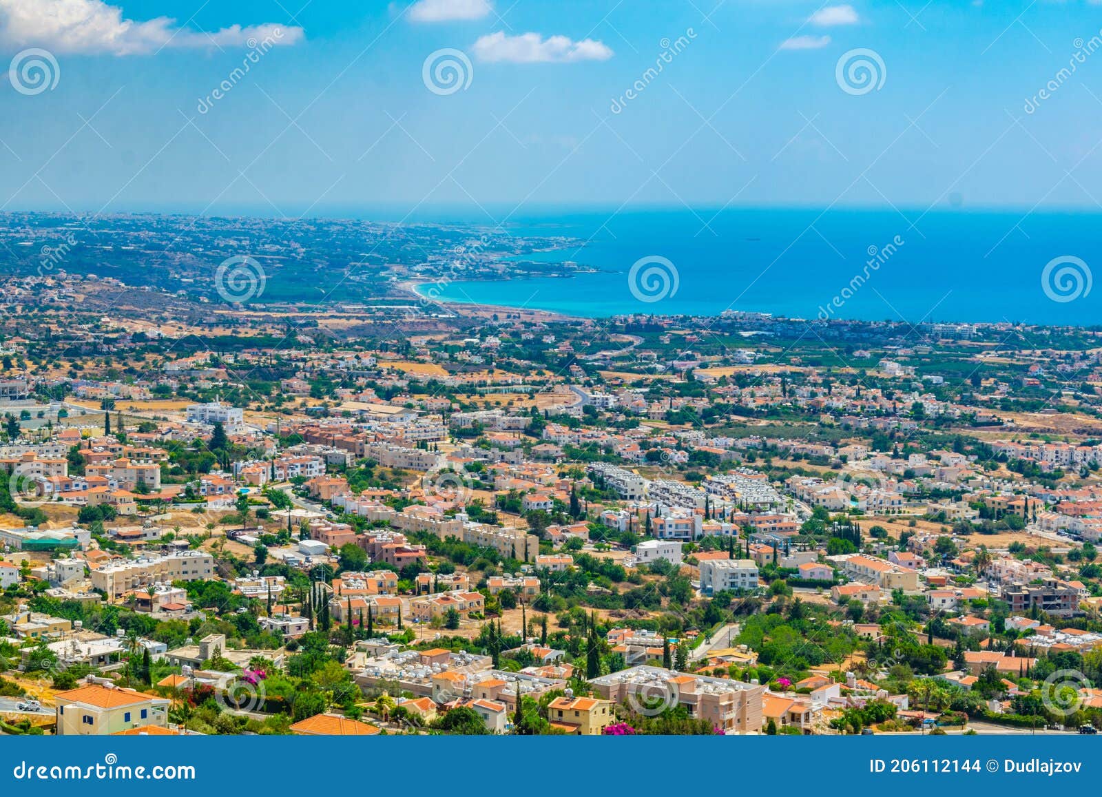 Aerial View of Paphos, Cyprus Stock Photo - Image of street, outdoor ...