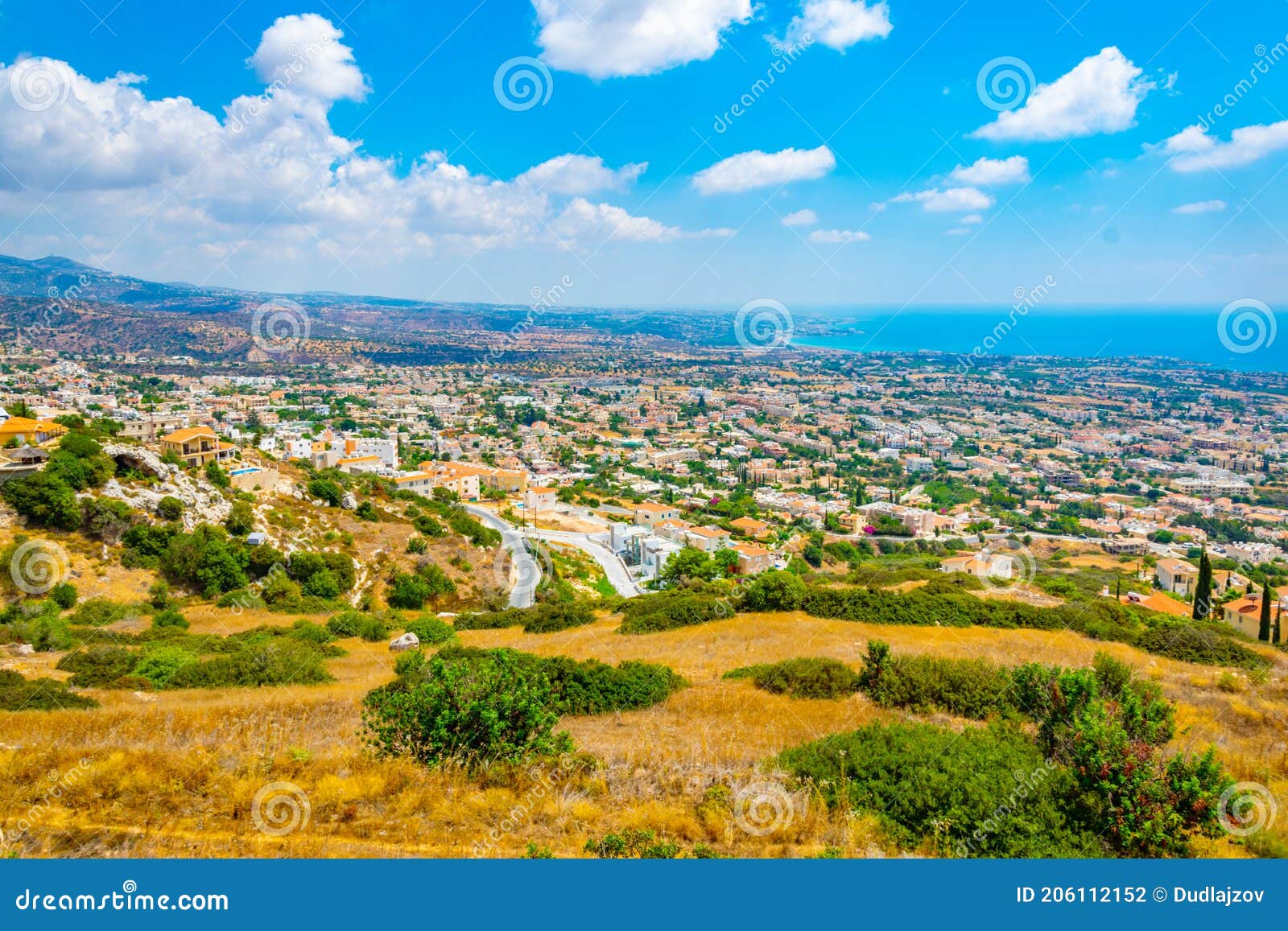 Aerial View of Paphos, Cyprus Stock Photo - Image of panorama, street ...