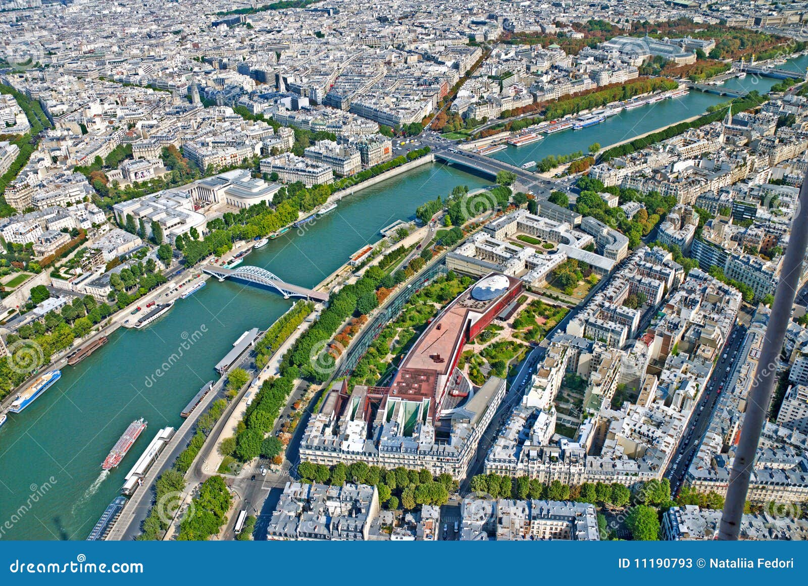 Aerial view of Paris stock image. Image of tourism, green - 11190793
