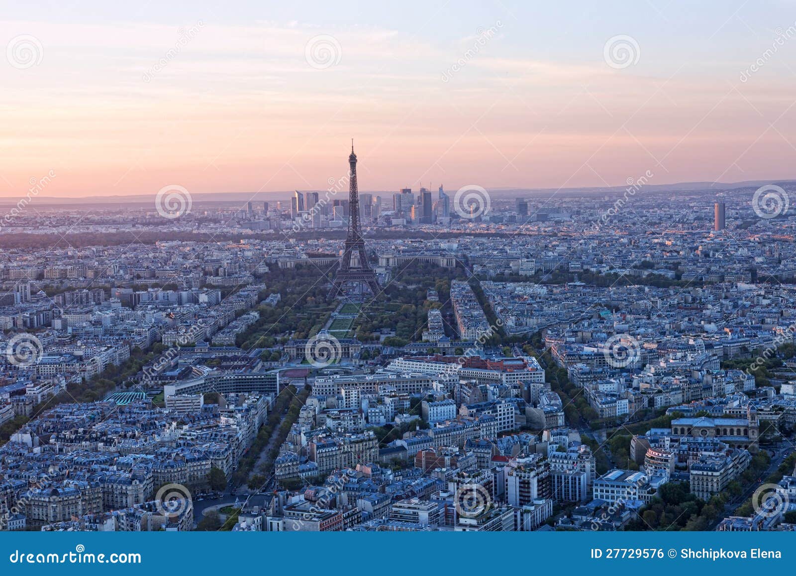 Aerial view of Paris stock photo. Image of architectural - 27729576