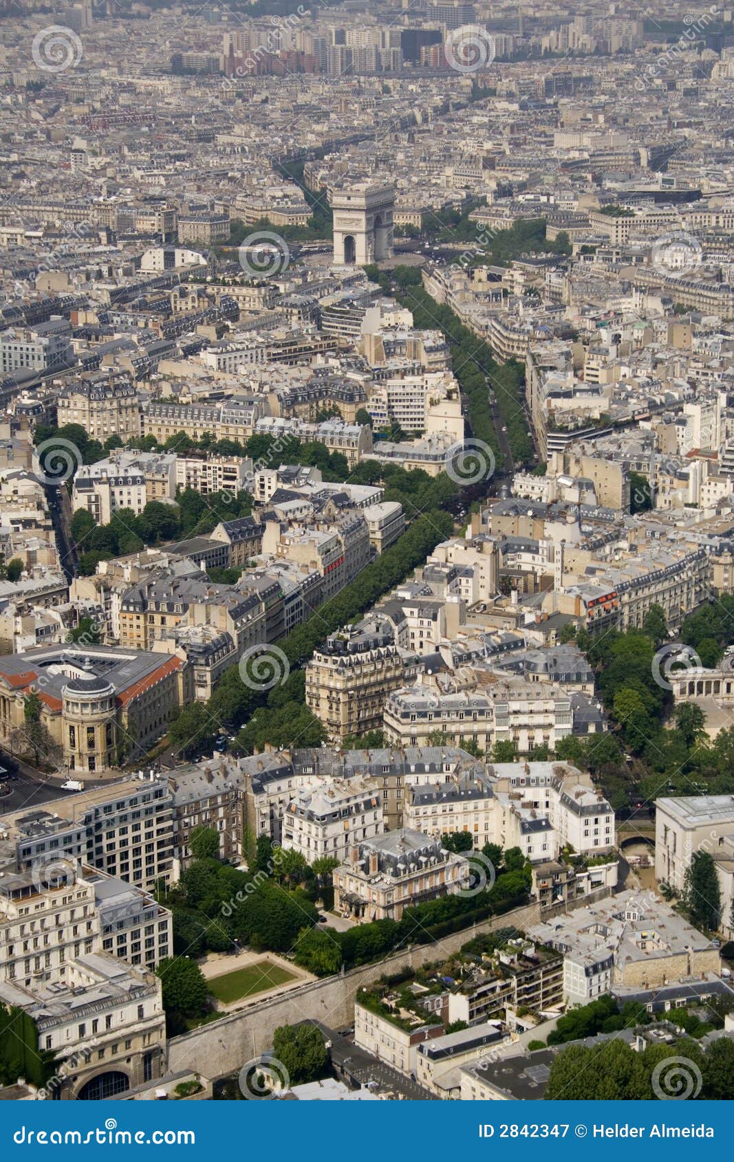 Aerial view of Paris stock image. Image of urban, paris - 2842347