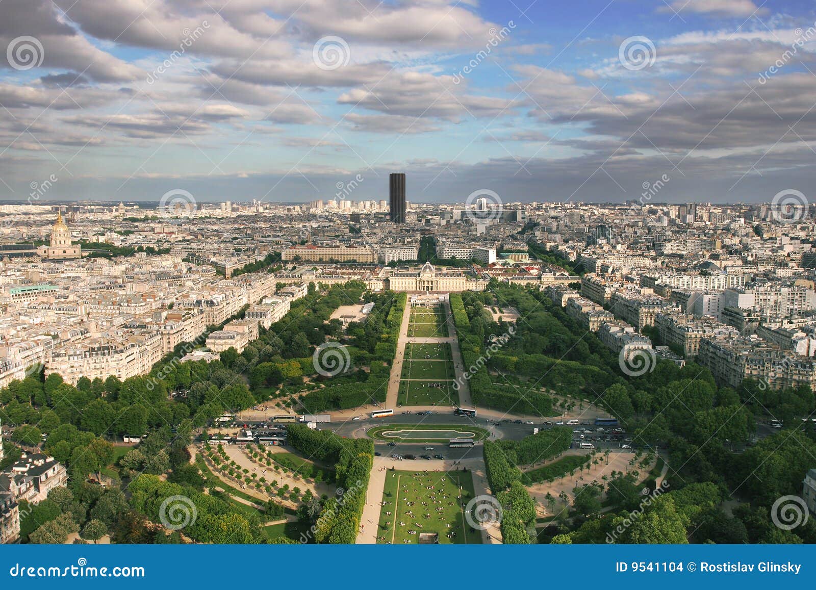 Aerial view on Paris. stock photo. Image of favorite, cityscape - 9541104