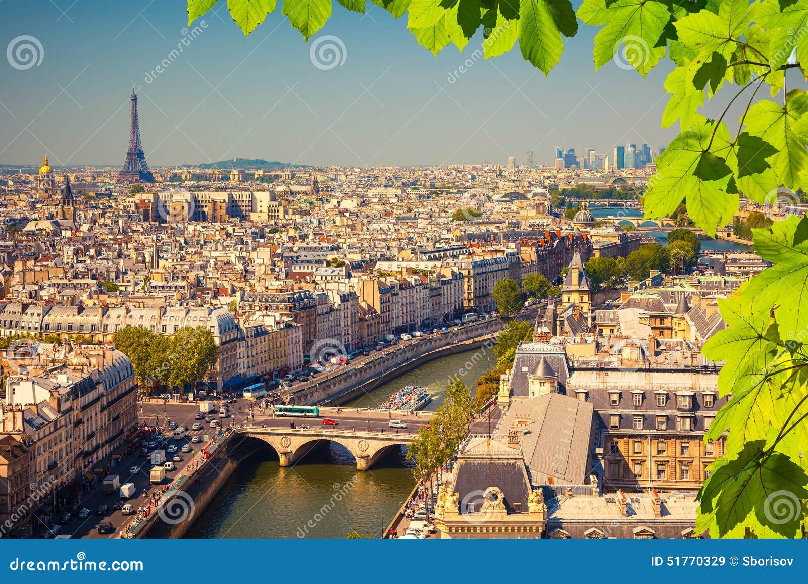 Aerial view of Paris stock image. Image of paris, europe - 51770329