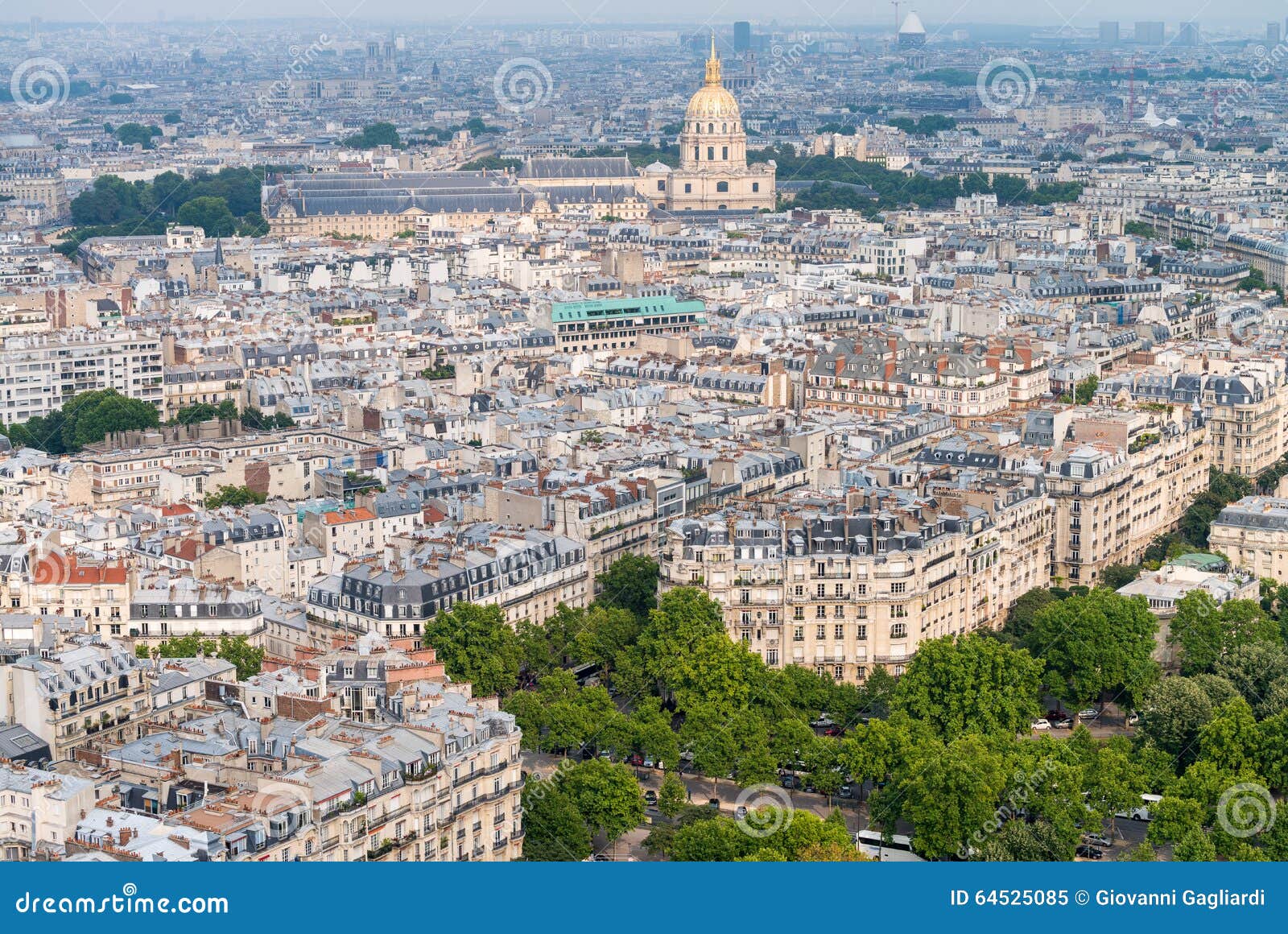 Aerial View of Paris Skyline Stock Image - Image of architecture ...