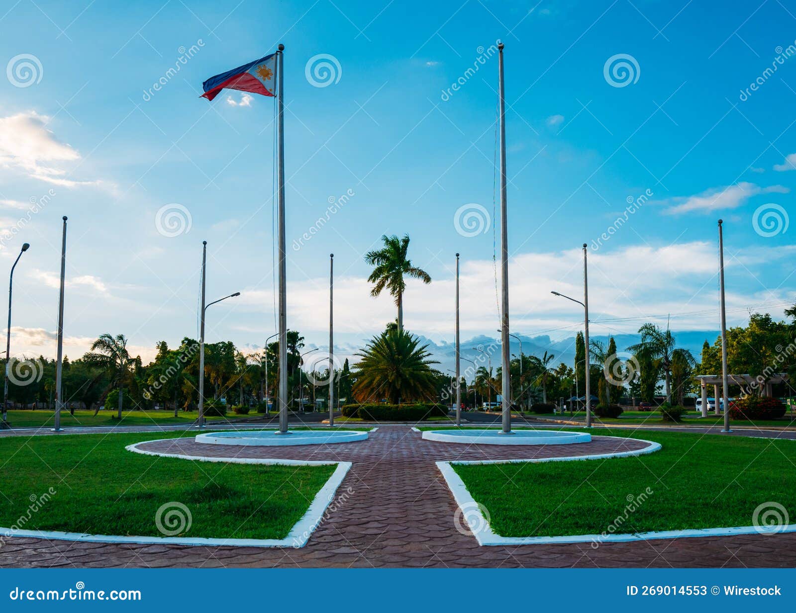 Aerial View of Park Surrounded by Trees in Ozamis Stock Image - Image ...