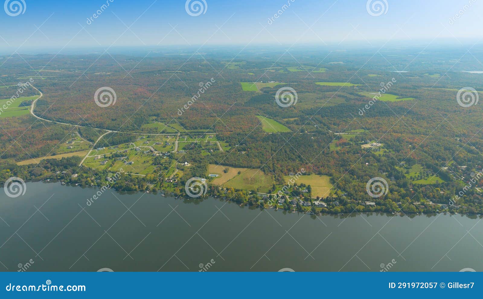 Aerial View of Part of the Canadian Countryside Stock Image - Image of ...
