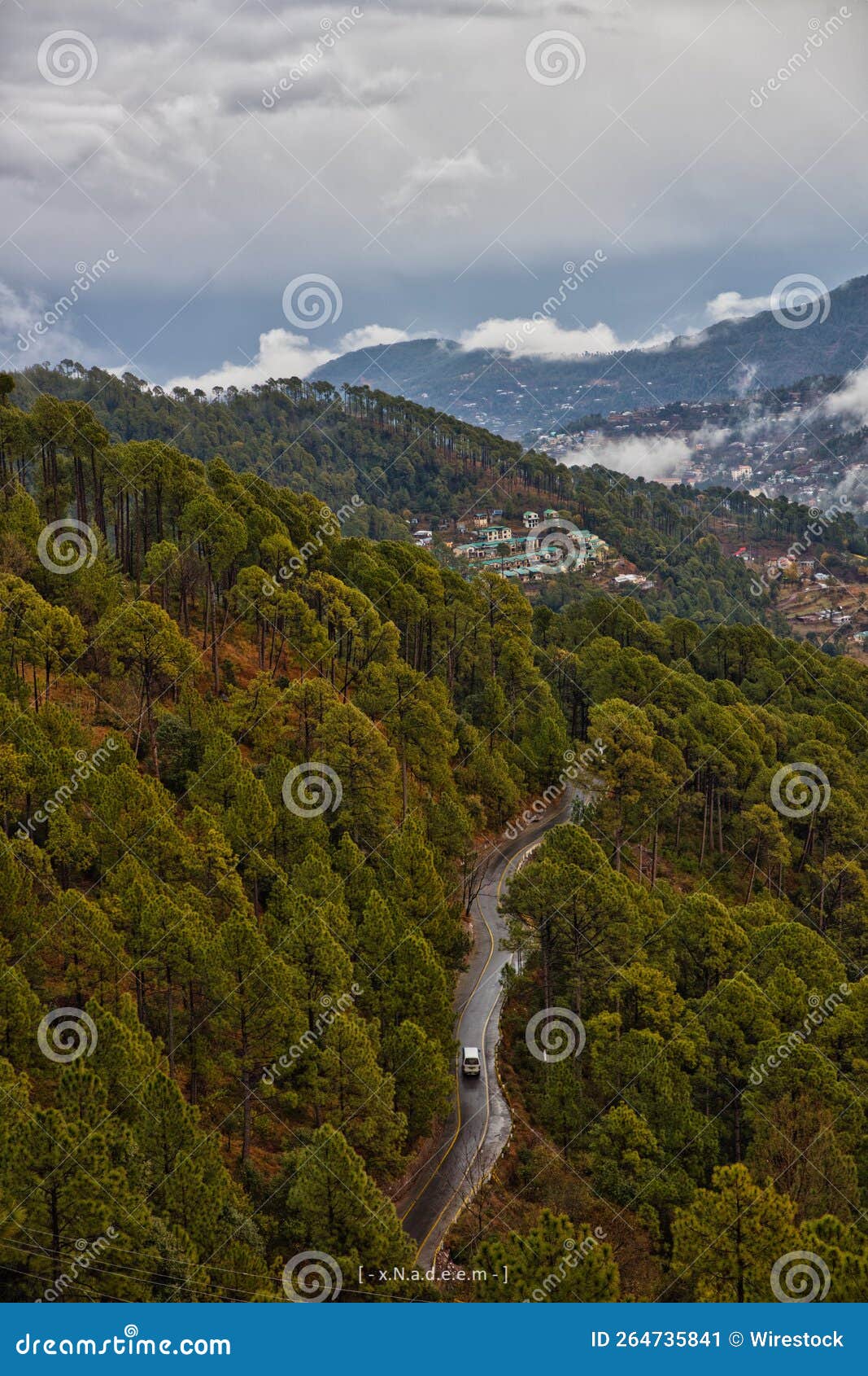 Aerial View of a Pathway in Forests in Murree Expressway Stock Image ...