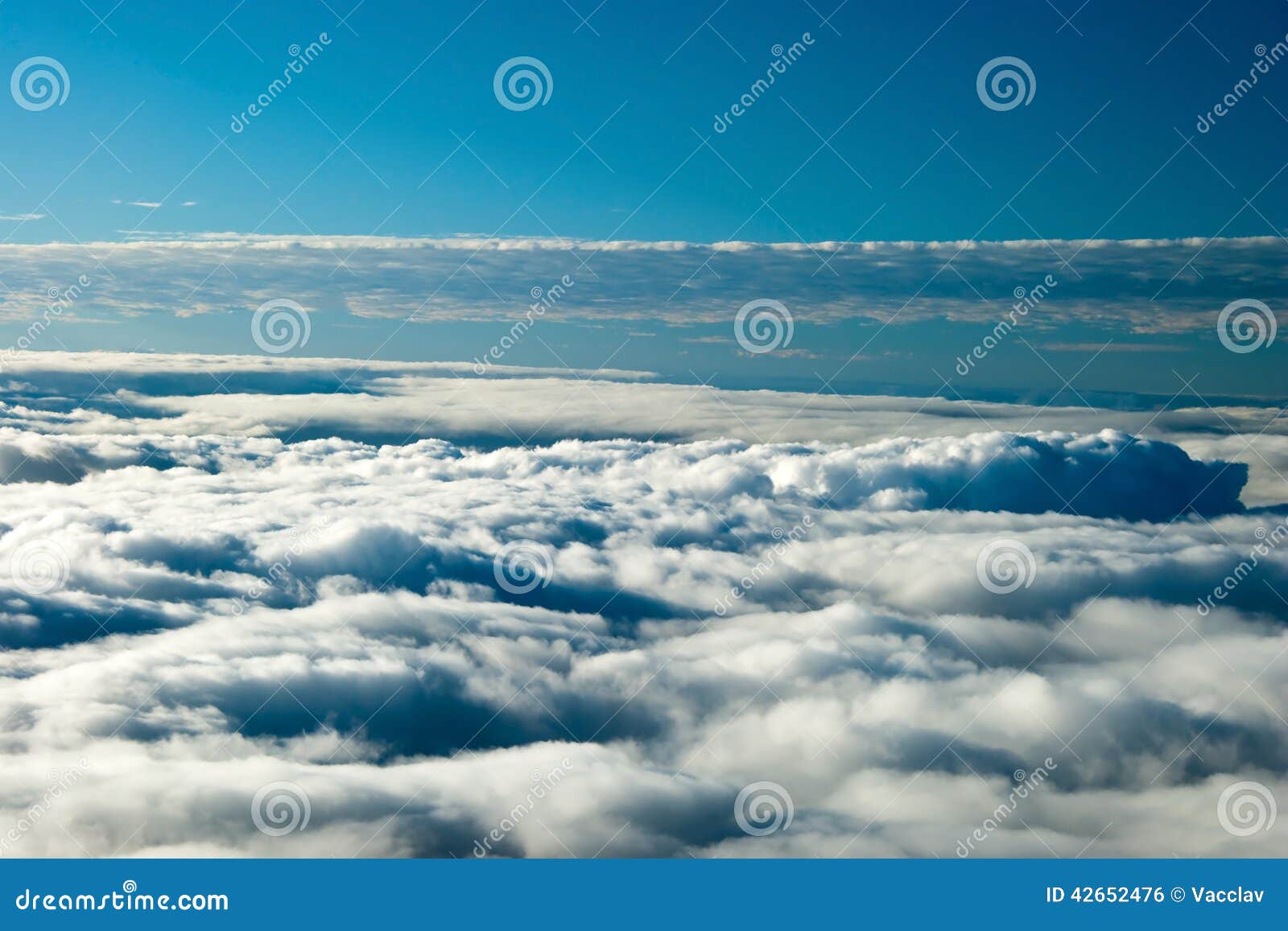 Aerial View of Peaceful Earth Covered in Clouds Stock Photo - Image of ...