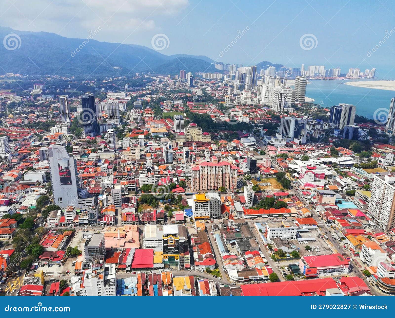 Aerial View of Penang in Malaysia. Stock Image - Image of aerial, urban ...