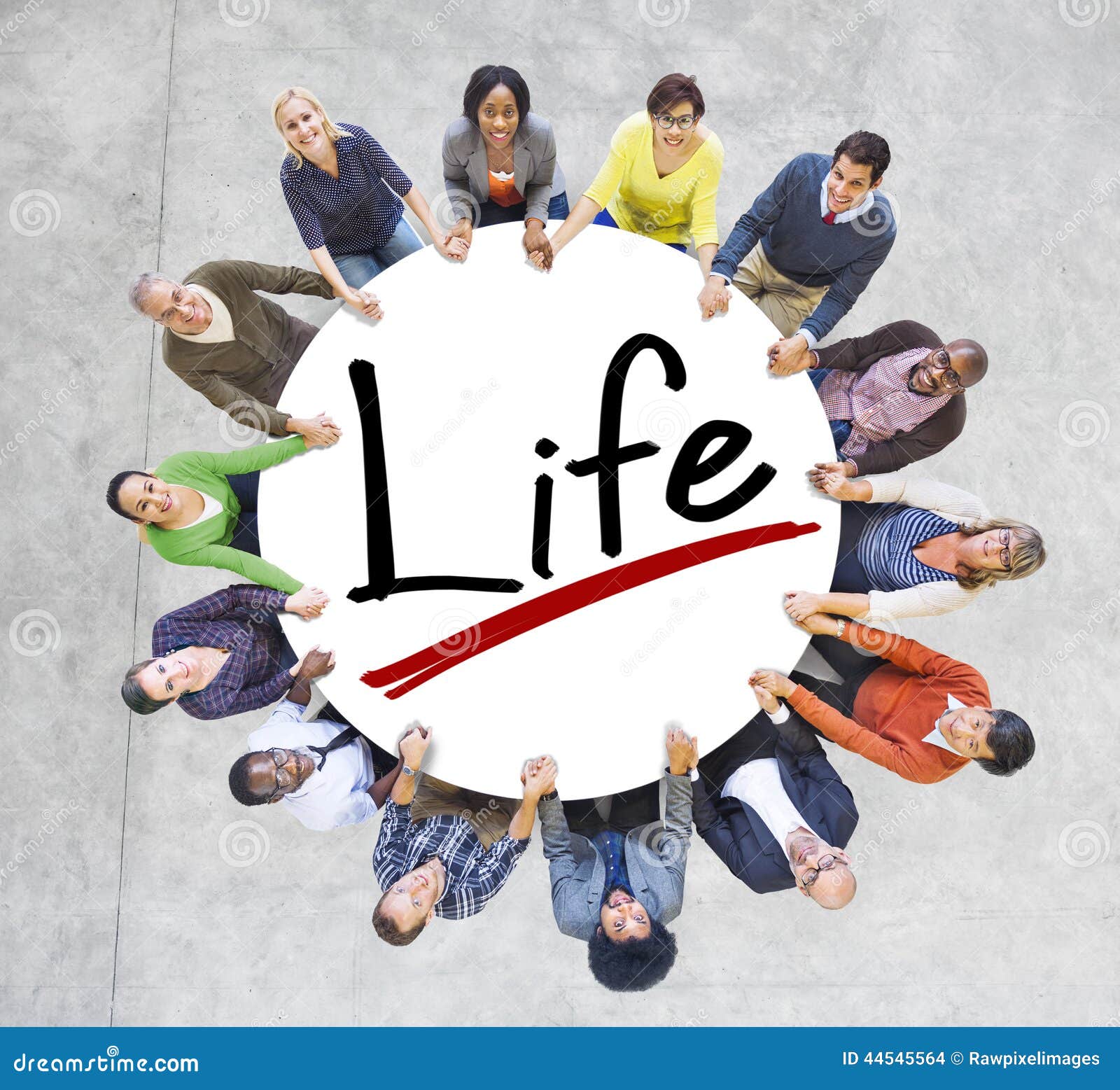 Aerial View of People and Life Concepts Stock Photo - Image of cement ...