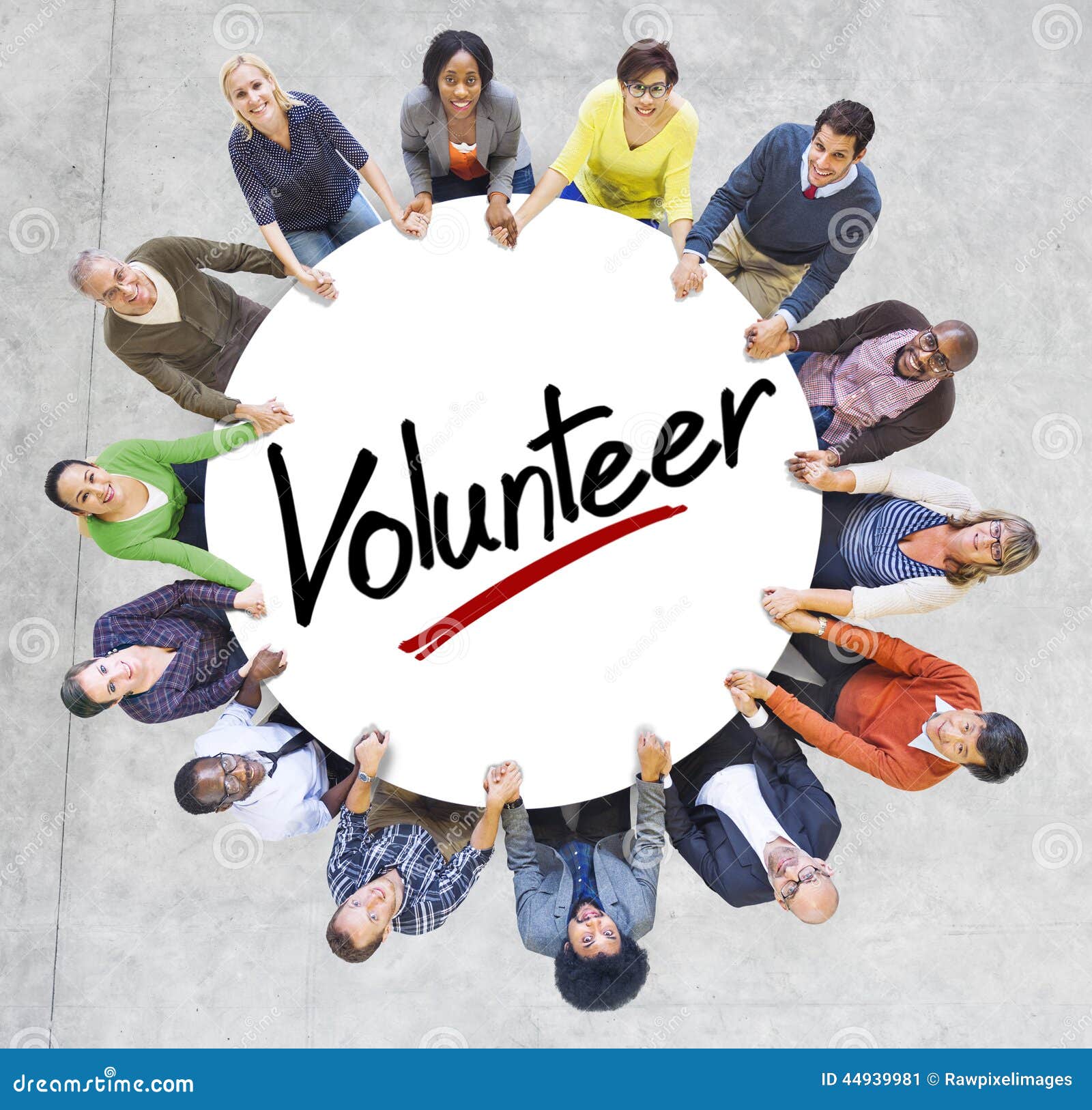 Aerial View Of People And Volunteer Concepts Royalty-Free Stock ...