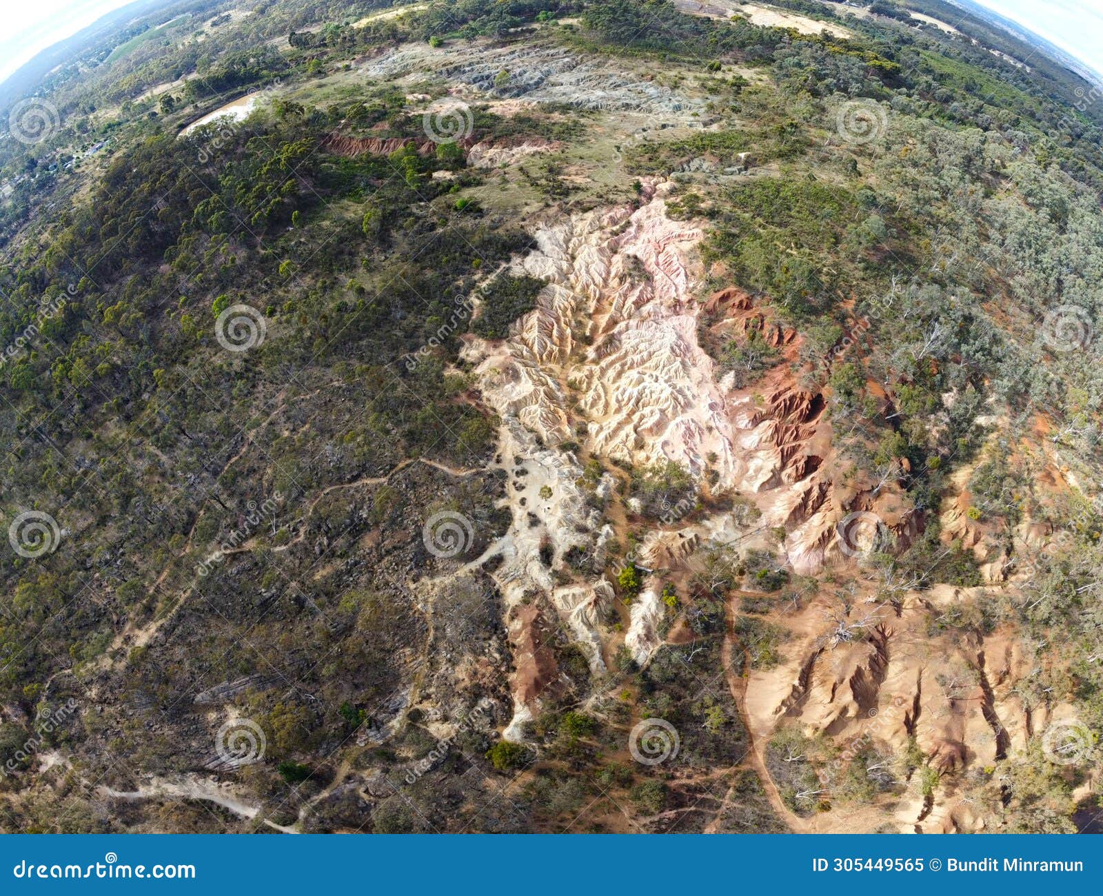 Aerial View of Pink Cliffs Geological Reserve Mining Heathcote ...