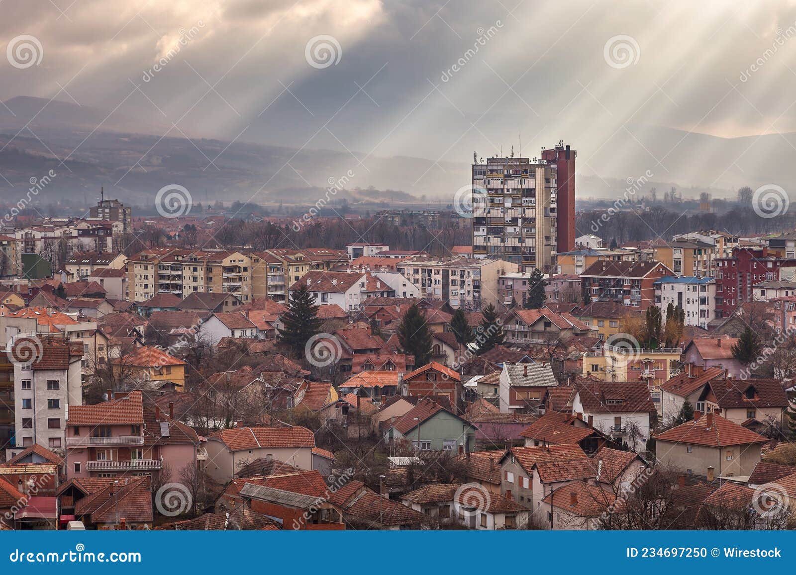 Aerial View of Pirot, Serbia Stock Photo - Image of city, urban: 234697250