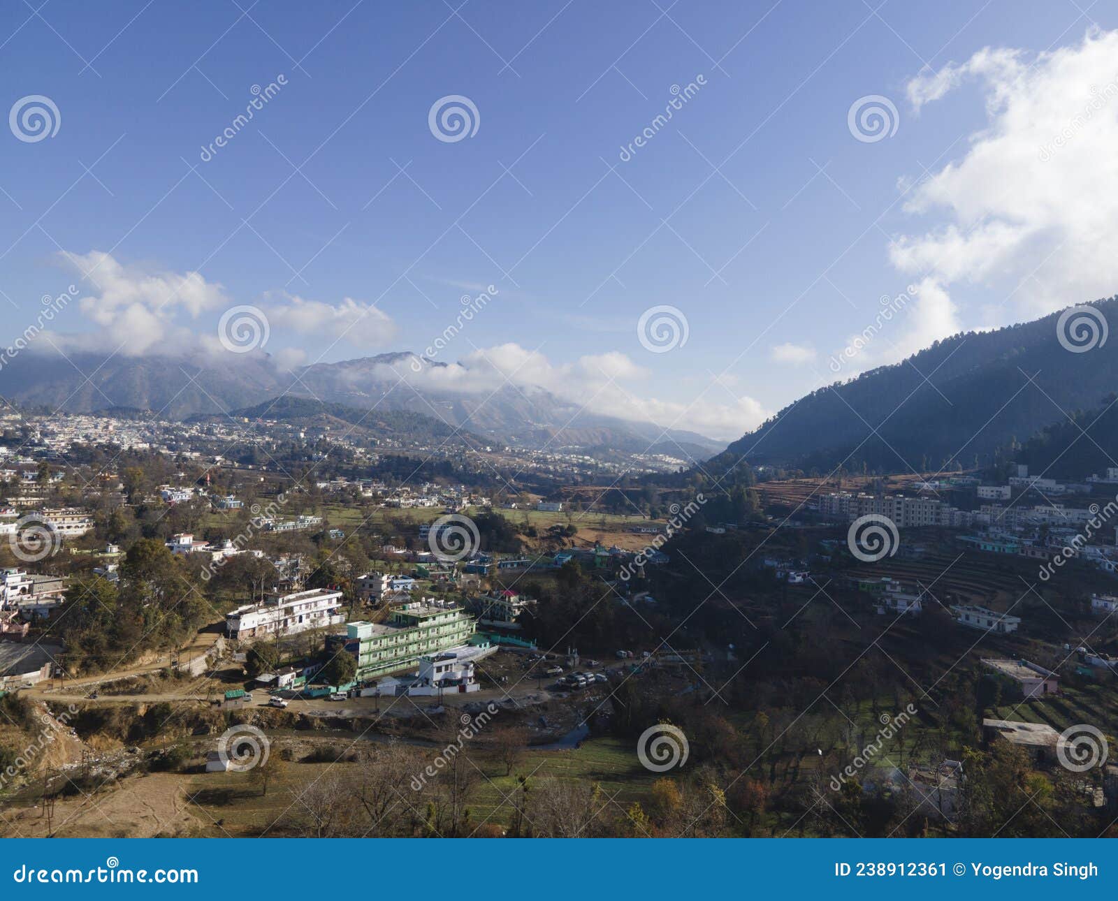 Aerial View of Pithoragarh City in Uttarakhand Stock Image - Image of ...