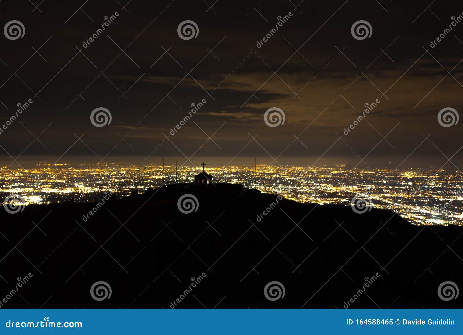 Aerial View of a Plain Illuminated by Electric Light Stock Image ...