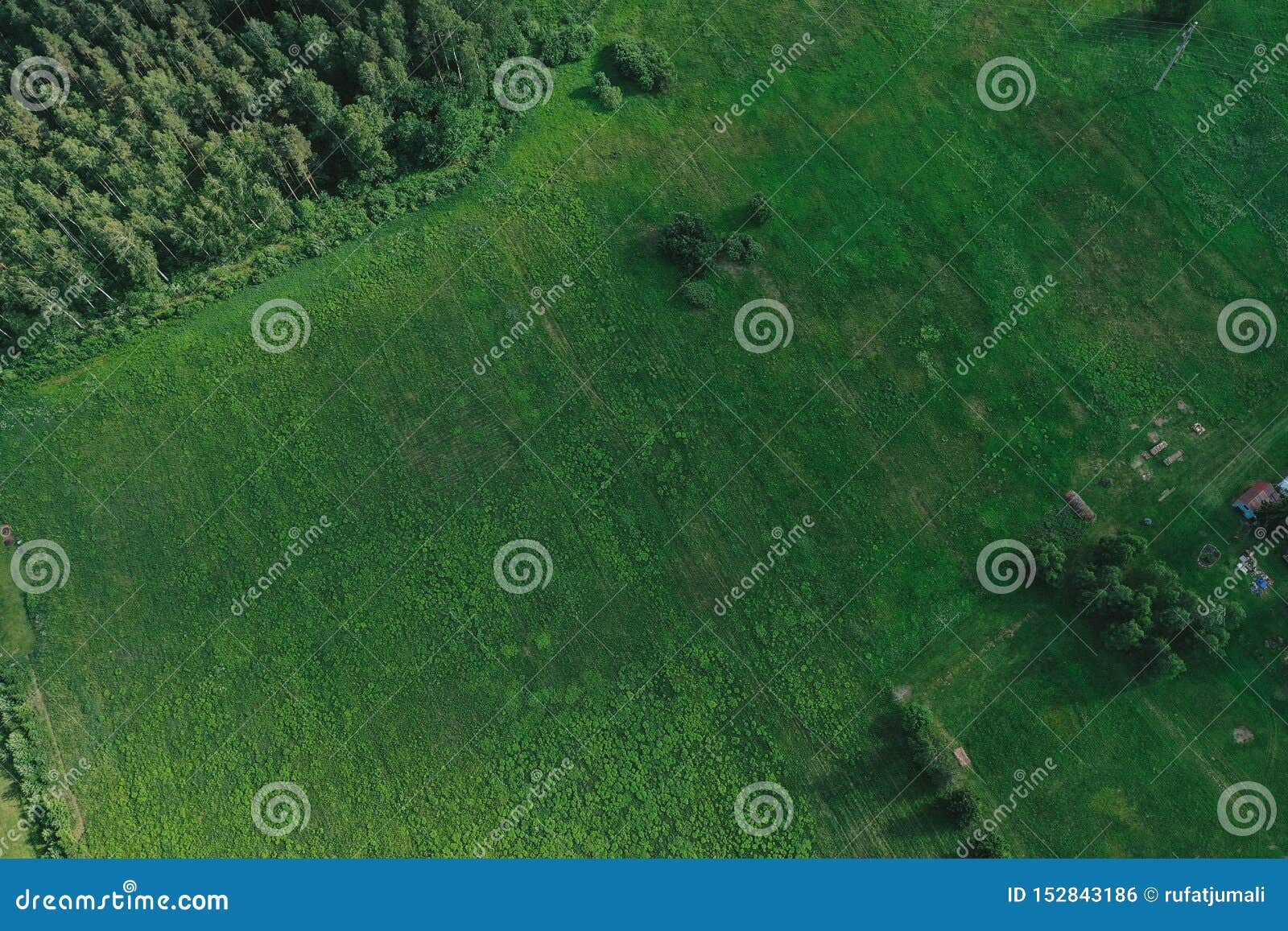 Aerial View of Plains and Fields Stock Photo - Image of grass ...