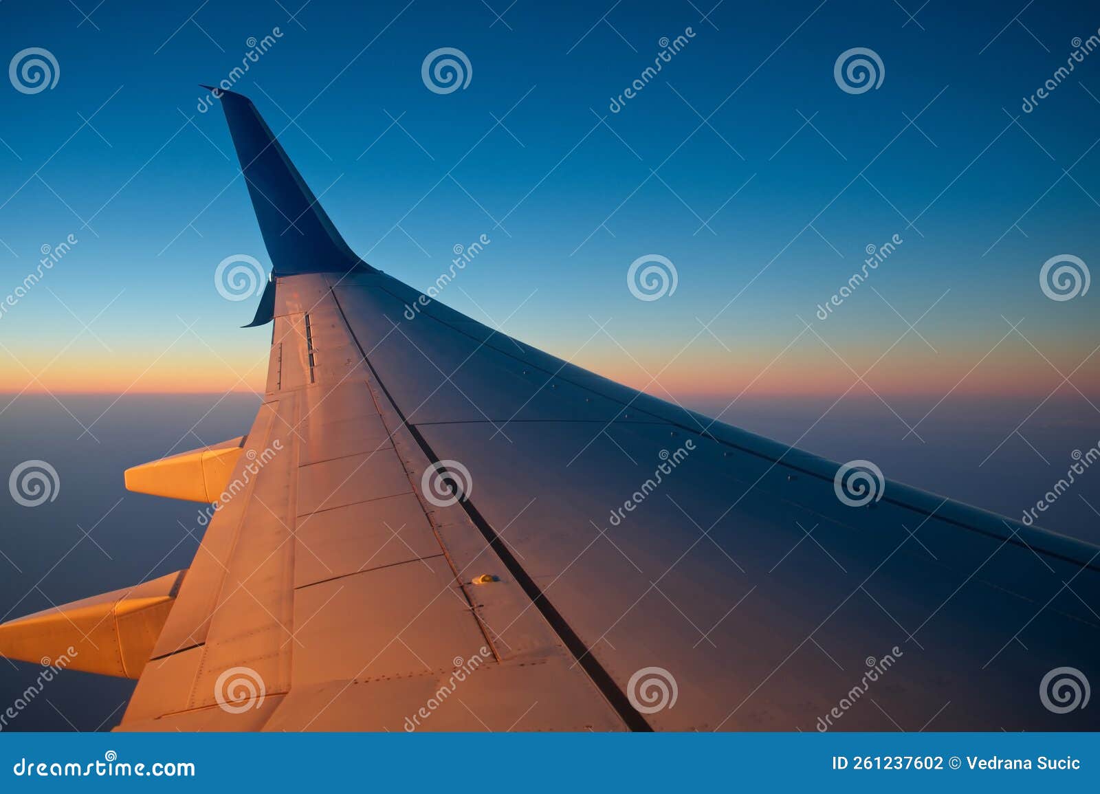 Aerial View from the Plan on the Wing Stock Photo - Image of airline ...