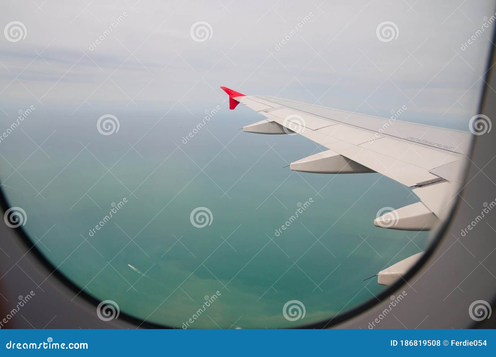 Aerial View from a Plane stock photo. Image of white - 186819508
