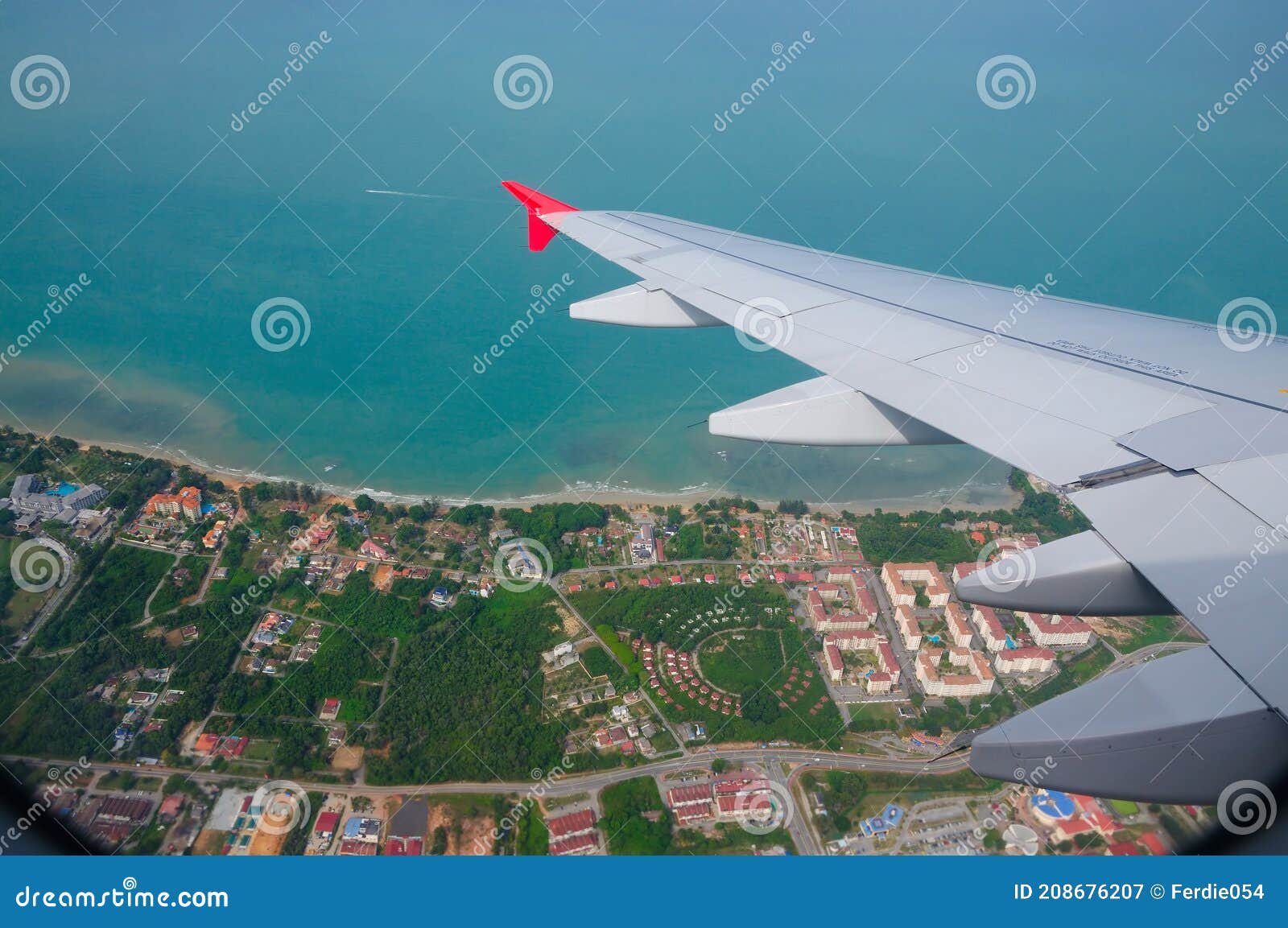 Aerial View from a Plane stock image. Image of aircraft - 208676207