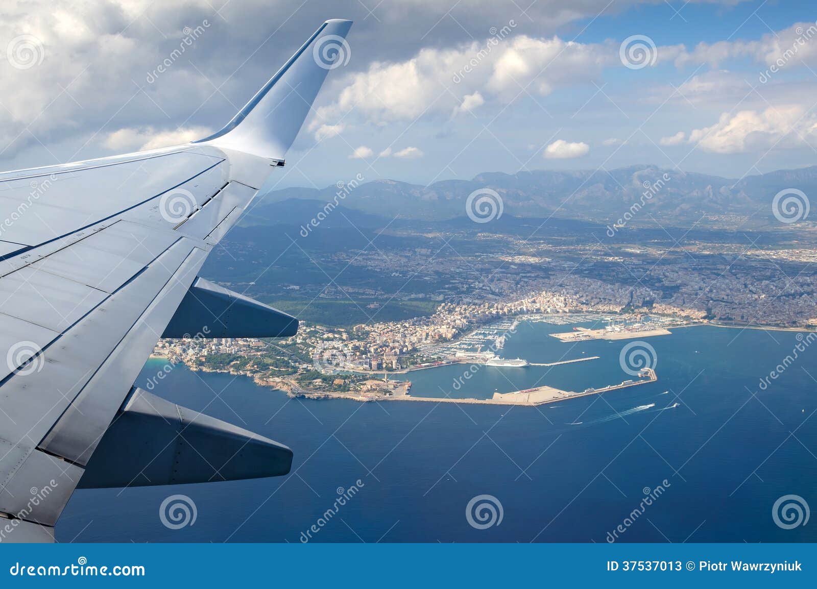 Aerial view from the plane stock image. Image of scenic - 37537013