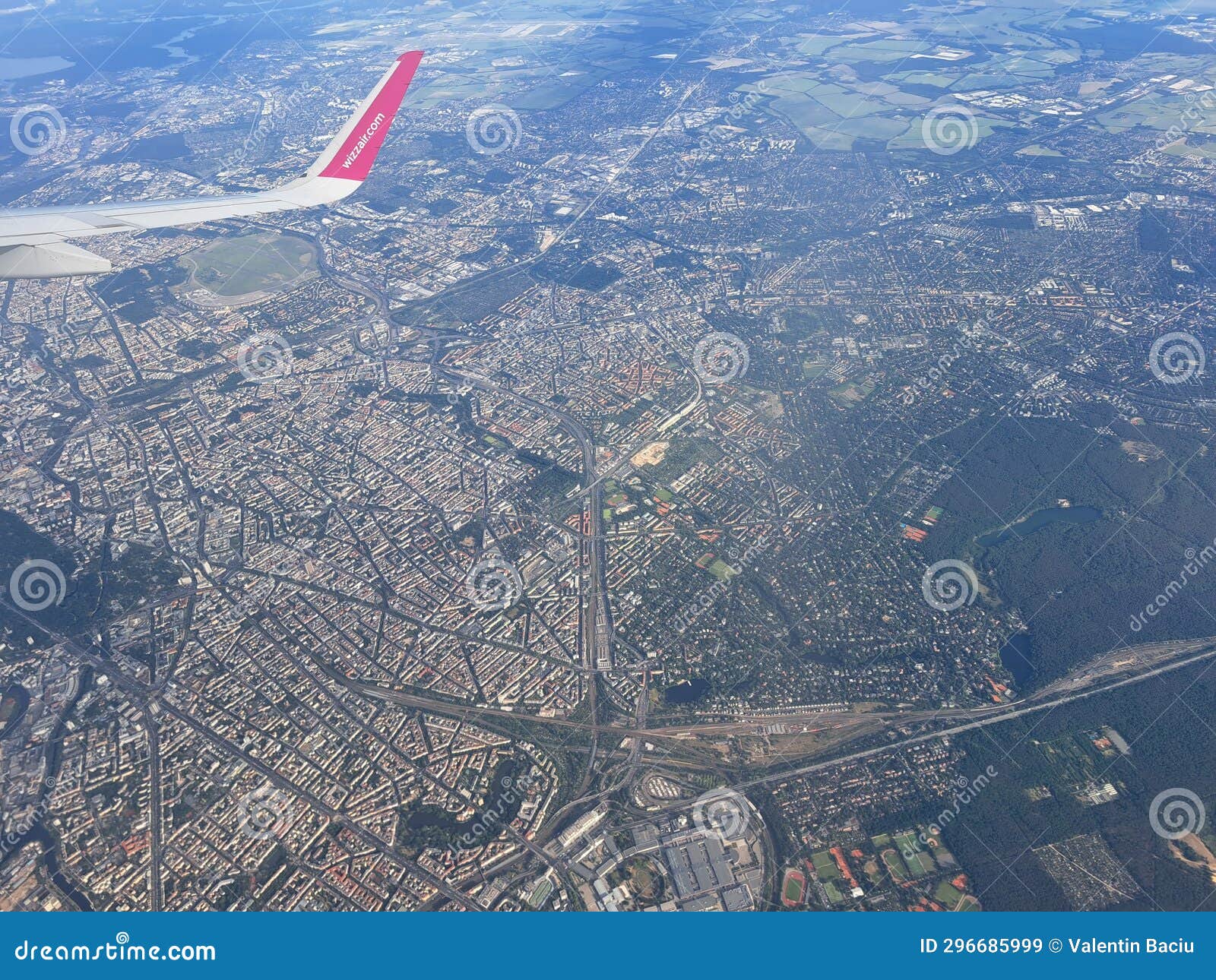 Aerial View from a Plane Above Berlin, Germany Editorial Stock Image ...