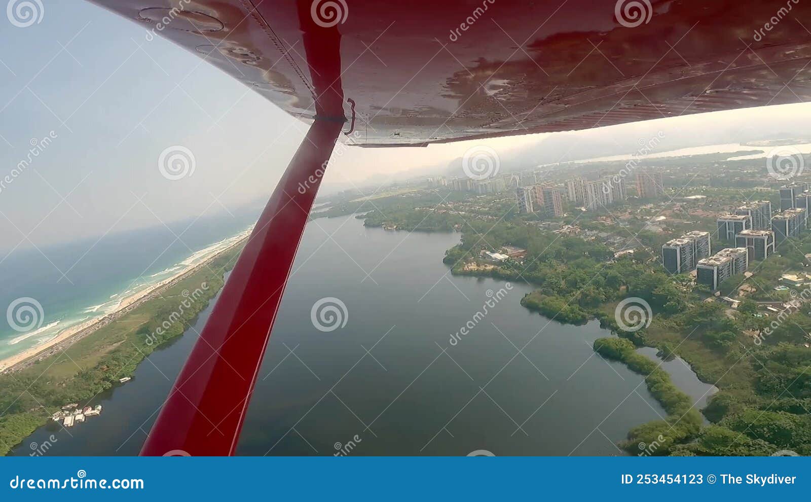Aerial View of a Plane Taking Off in Rio De Janeiro. Stock Video ...