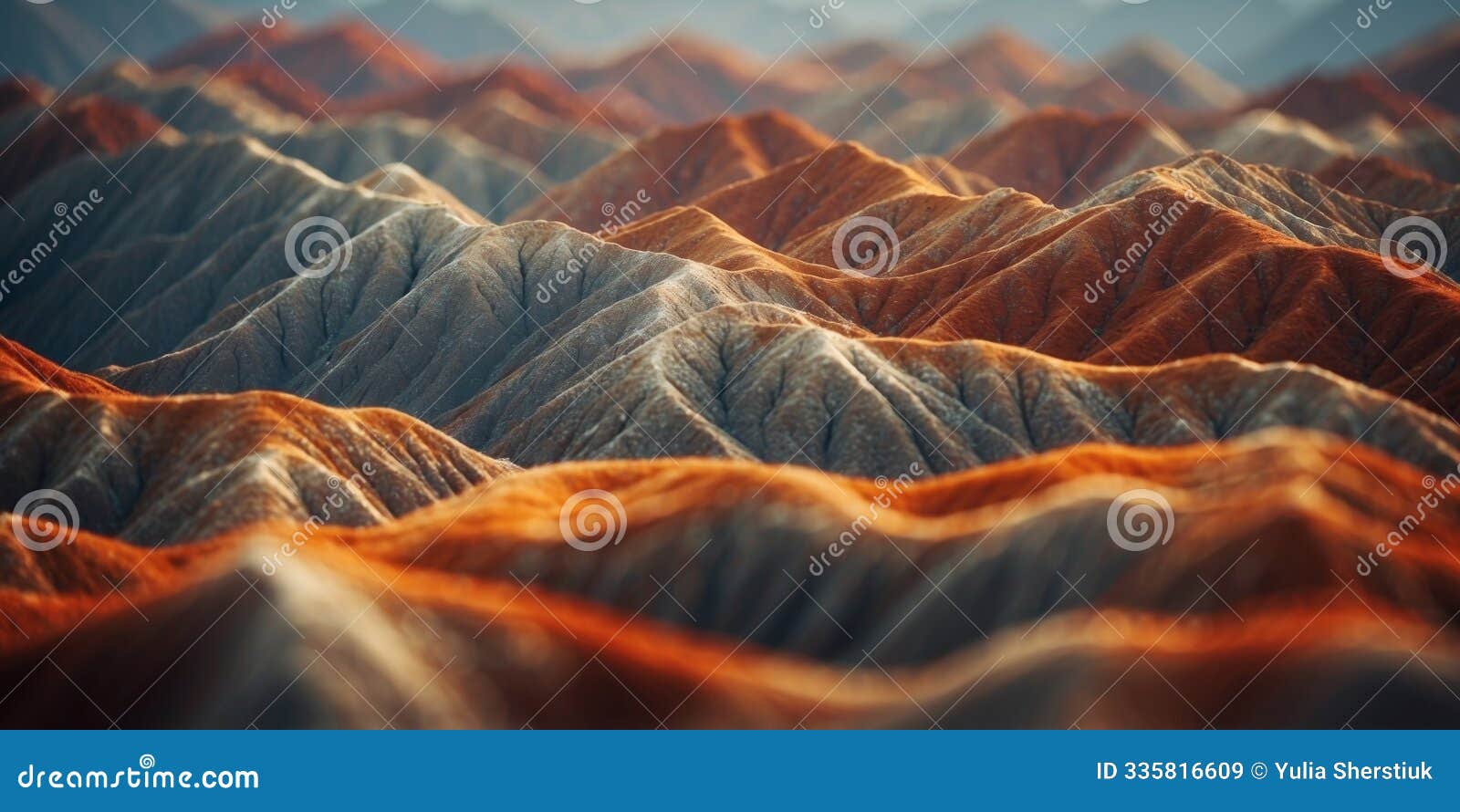 An Aerial View of a Plateau Eroded into a Series of Sharp Ridges. Stock ...