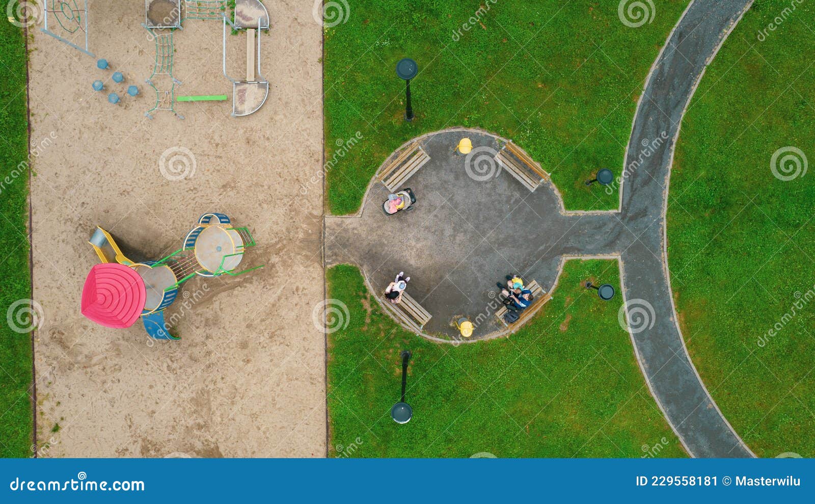 Aerial View of a Playground. Drone Concept Photography Editorial Photo ...