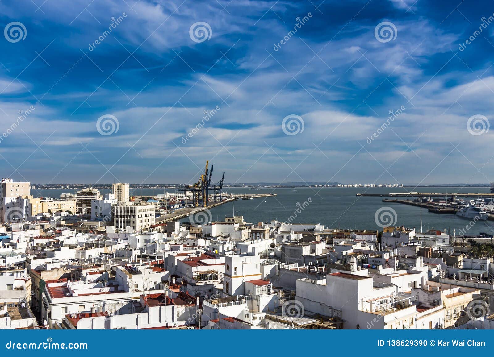Aerial View of the Port of Cadiz Editorial Image - Image of ocean ...