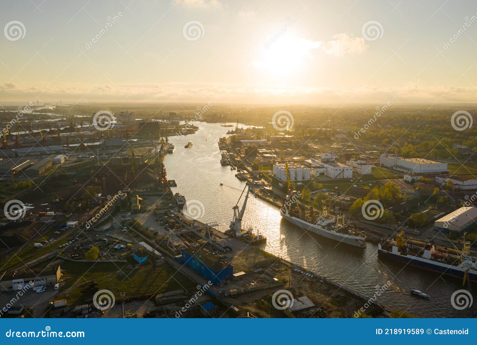 Aerial View of the Port of Kaliningrad Stock Image - Image of loading ...