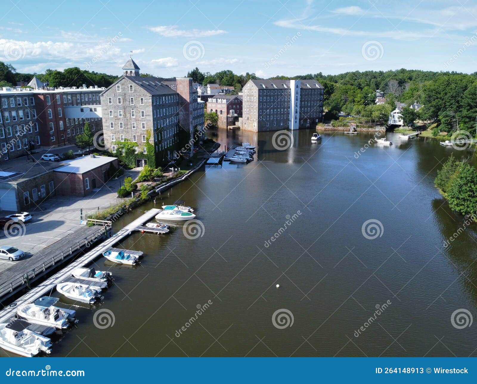 Aerial View of a Port with Ships in the City Stock Image - Image of ...