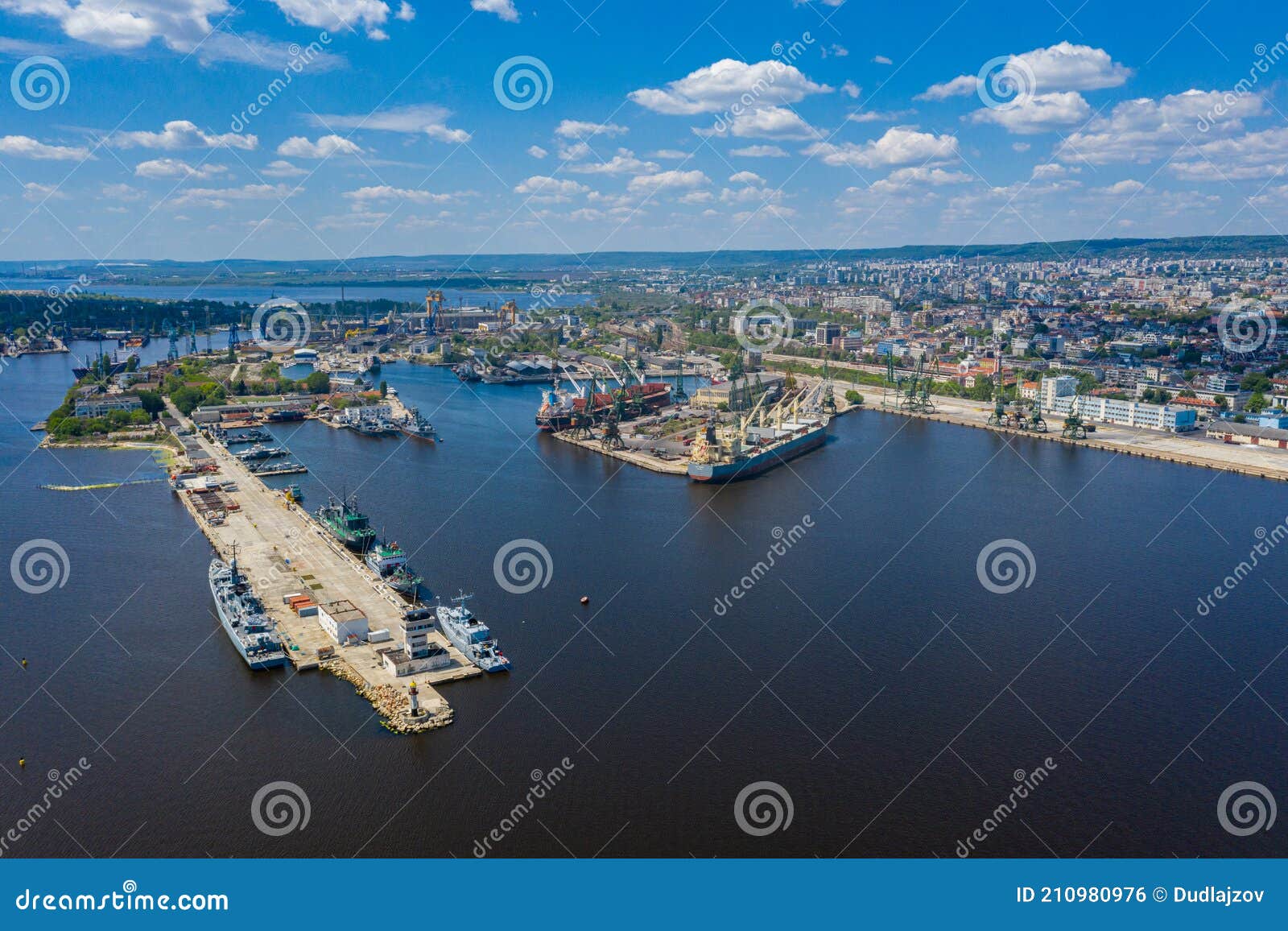 Aerial View of the Port of Varna in Bulgaria Stock Photo - Image of ...