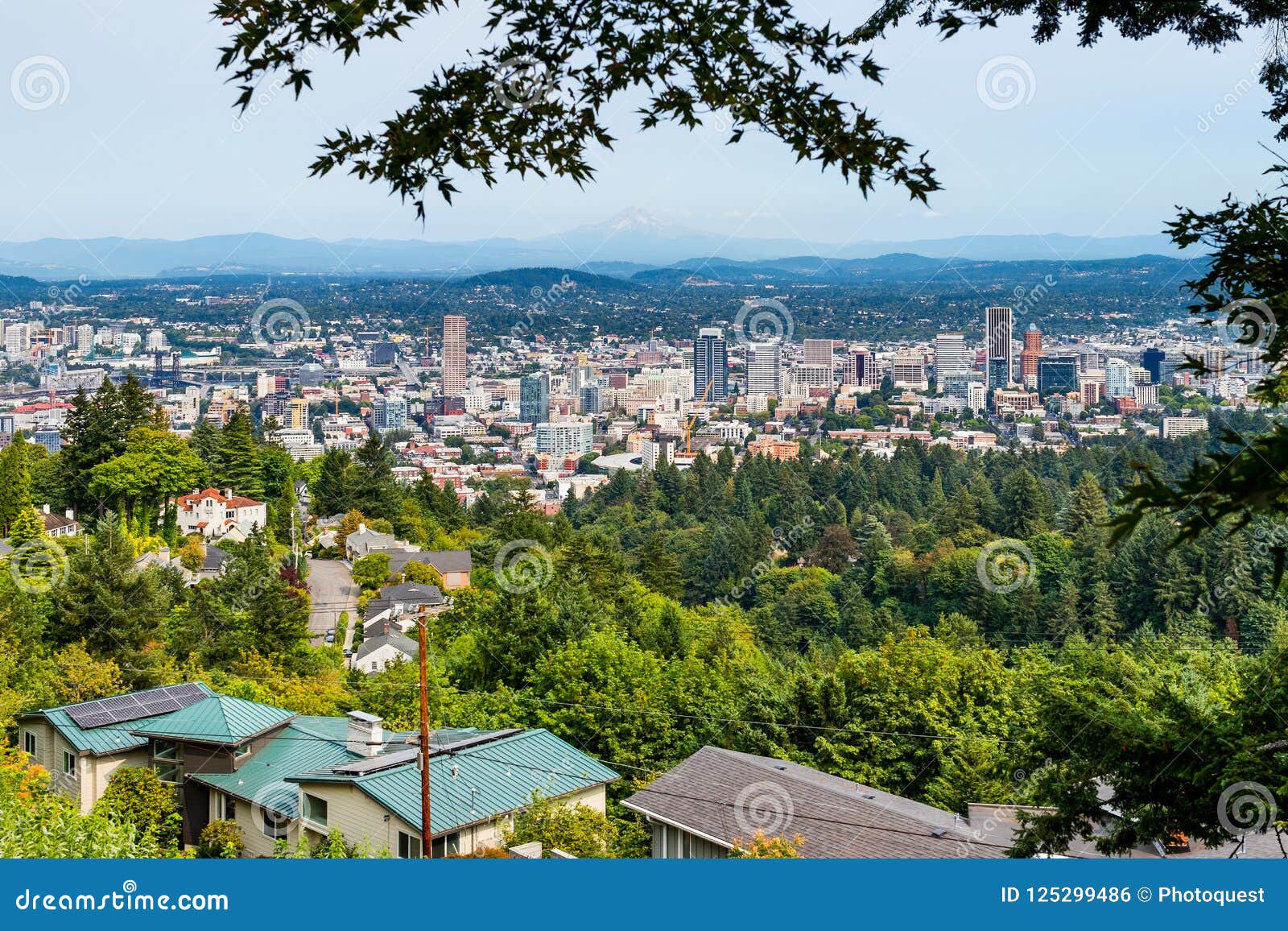 Aerial view of Portland stock photo. Image of beautiful - 125299486