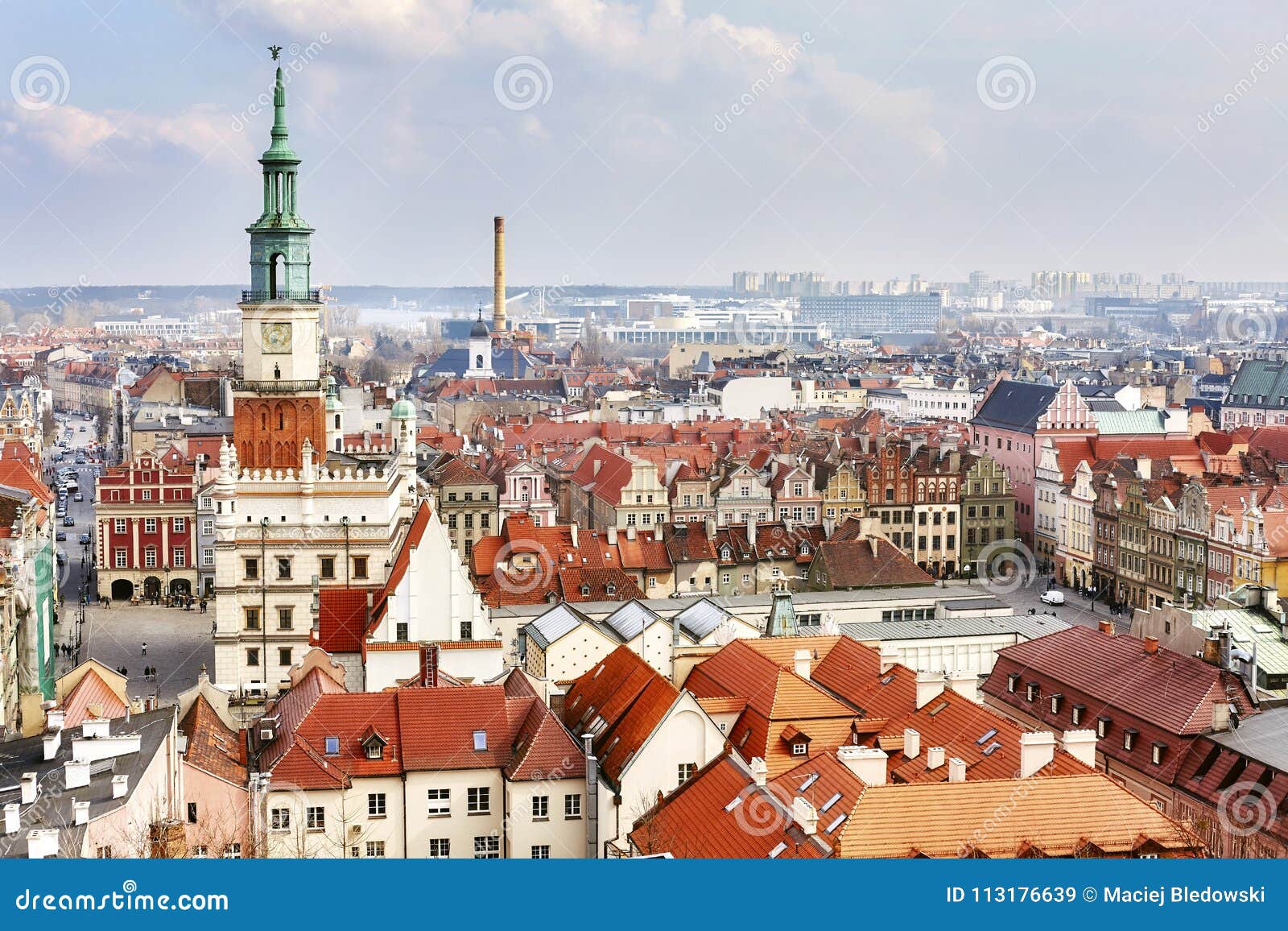 Aerial View of the Poznan Old Town, Poland Stock Image - Image of ... Aerial View of the Poznan Old Town, Poland Stock Image - Image of ...