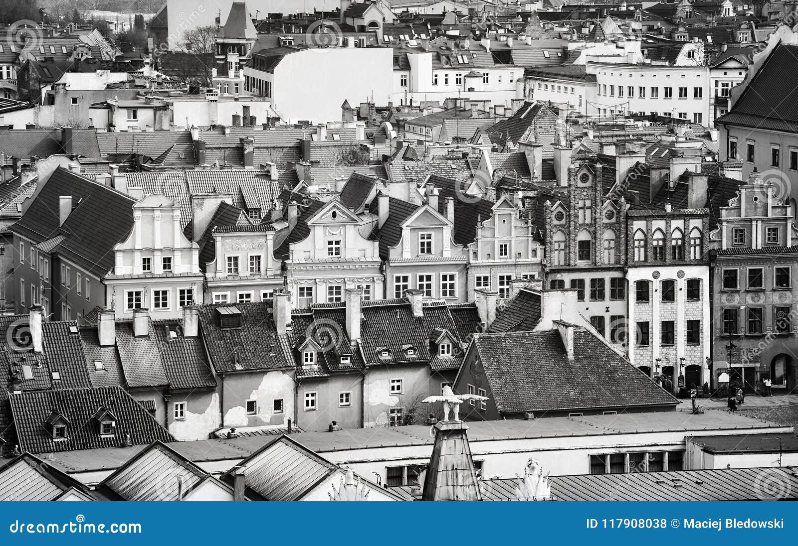 Aerial View of Poznan Old Town, Poland. Stock Photo - Image of white ... Aerial View of Poznan Old Town, Poland. Stock Photo - Image of white ...