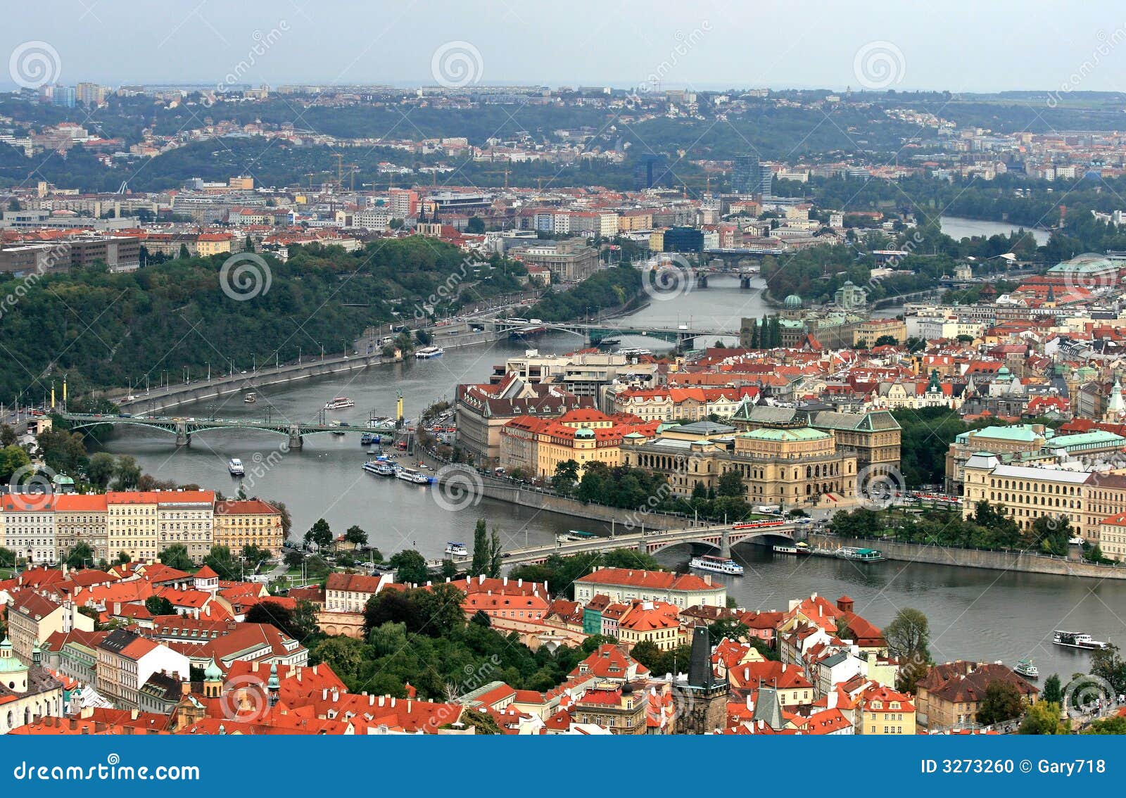 The Aerial View of Prague City Stock Photo - Image of tourist, aerial ...