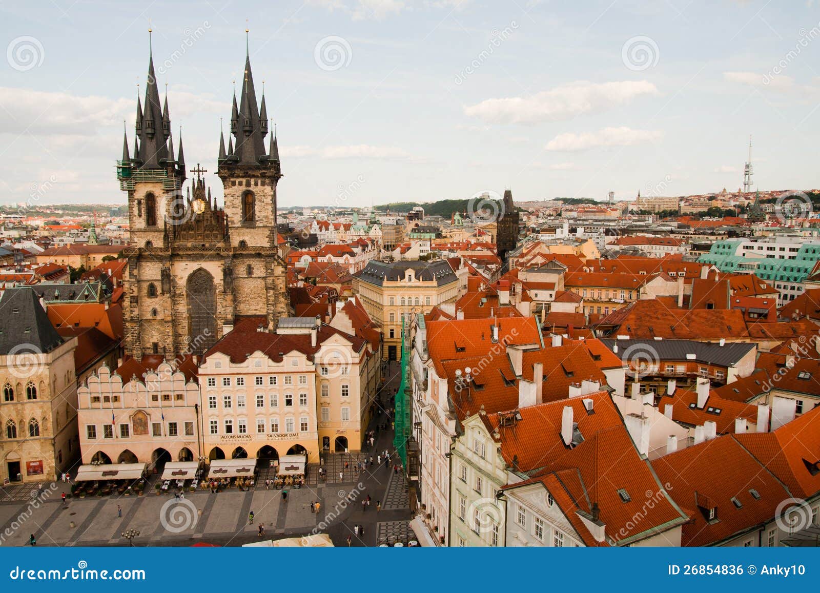 Aerial View of Prague, Czech Republic Editorial Photo - Image of scenic ...