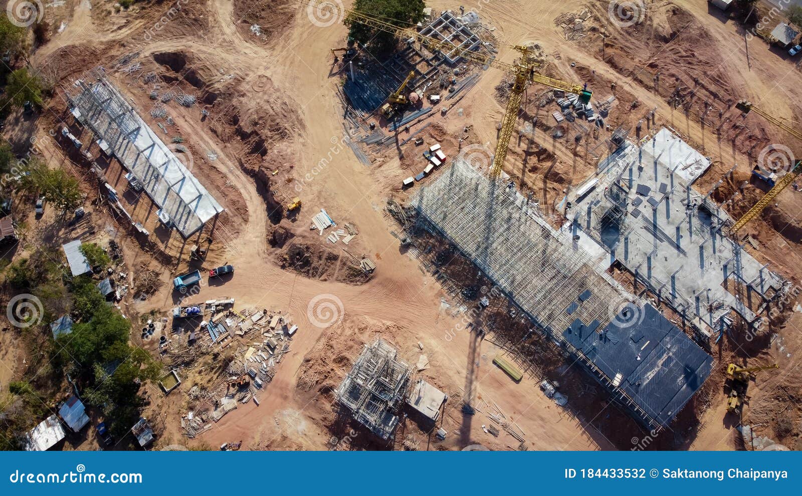 Aerial Photography in the Construction Area Stock Photo - Image of ...