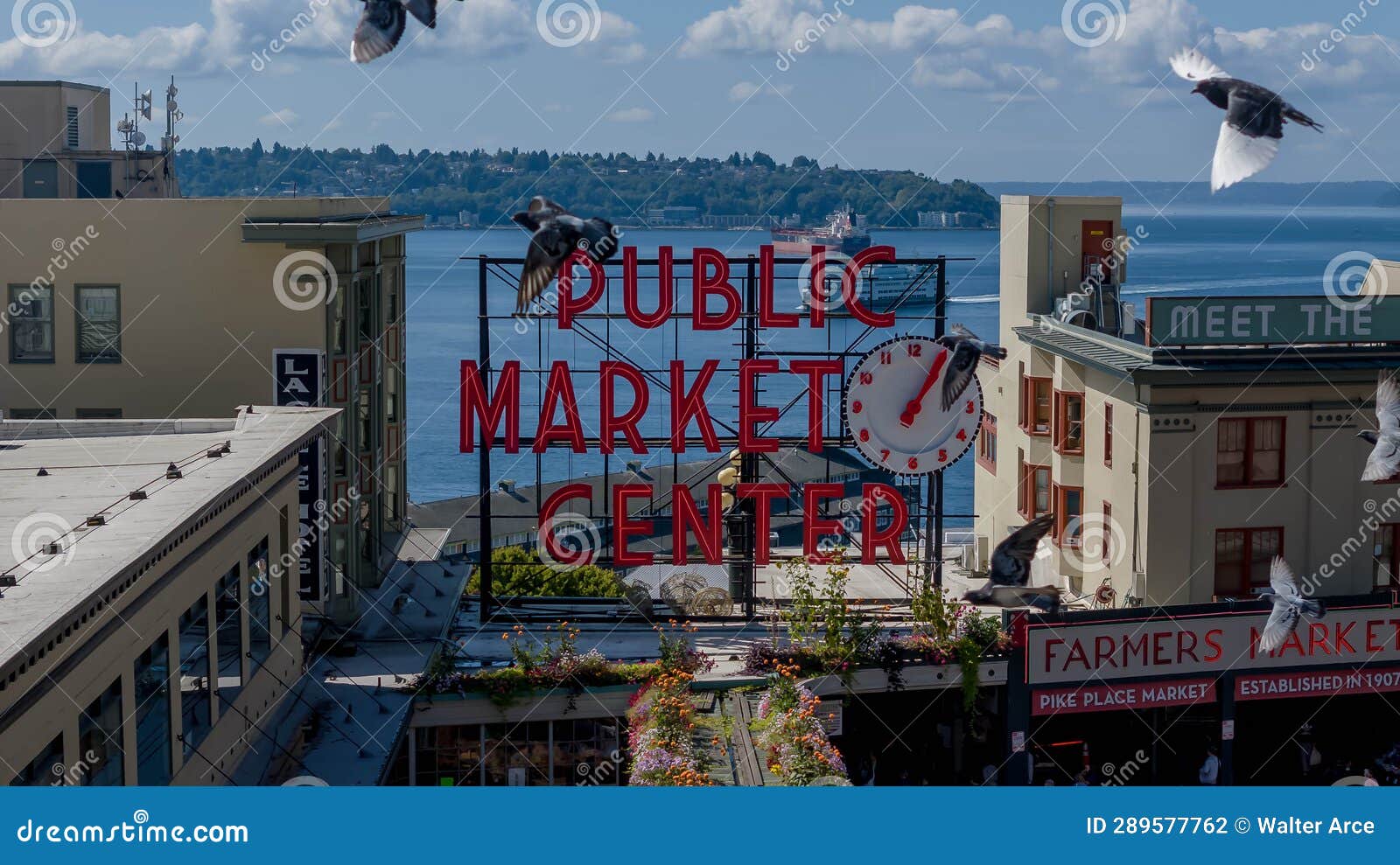Aerial View of Public Market in Seattle, Washington, United States ... Aerial View of Public Market in Seattle, Washington, United States ...
