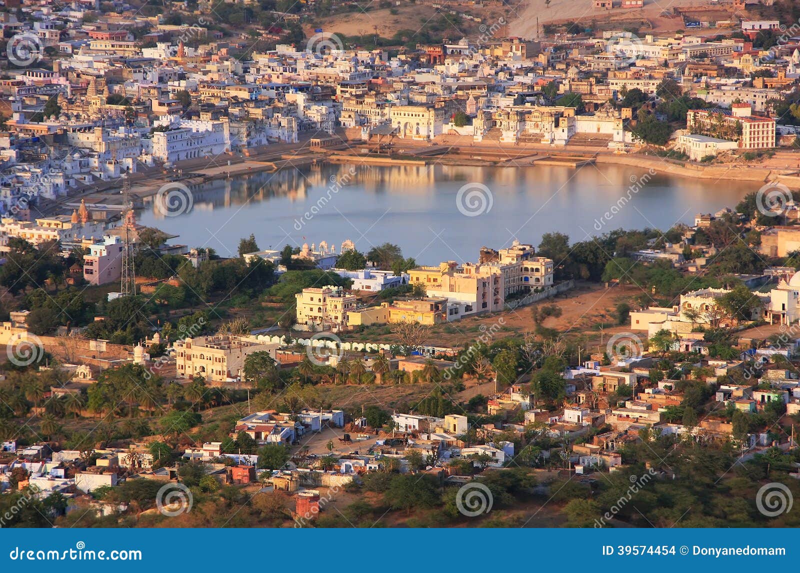 Aerial View of Pushkar City, India Stock Photo - Image of india ...