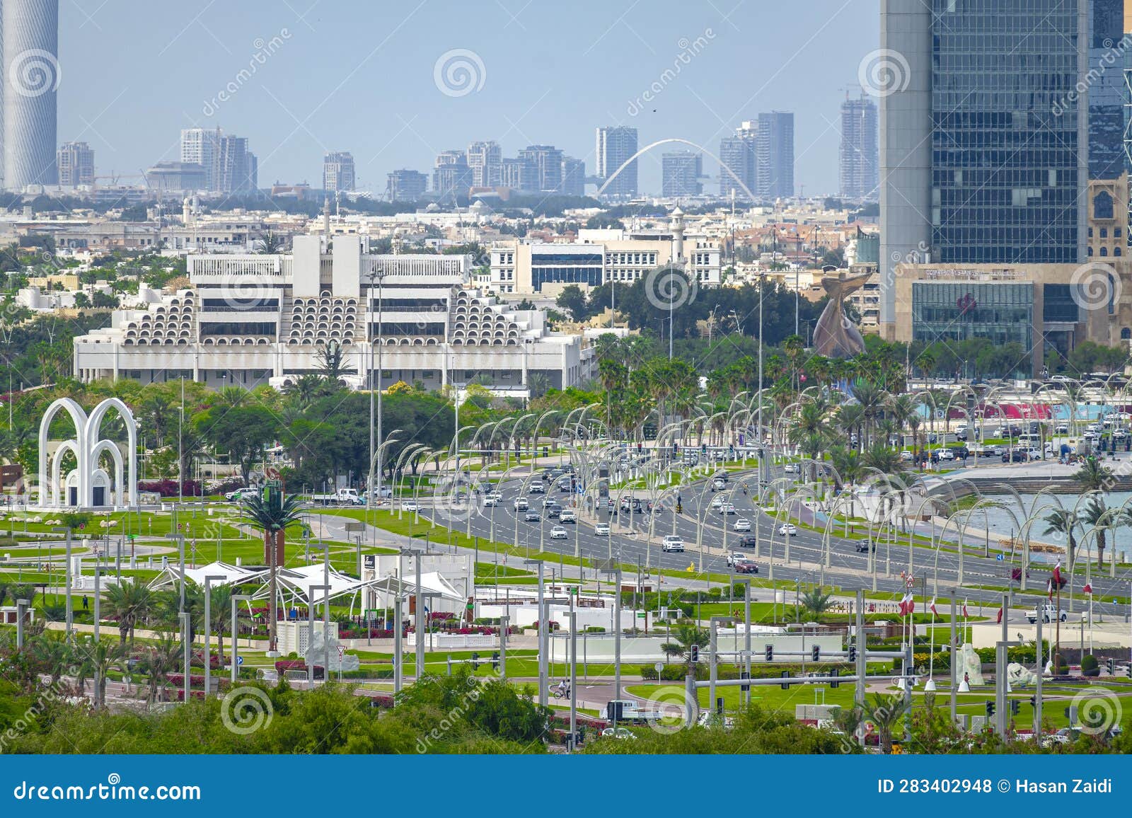 Aerial View of Q Post Building Corniche Road Qatar Editorial Stock ...