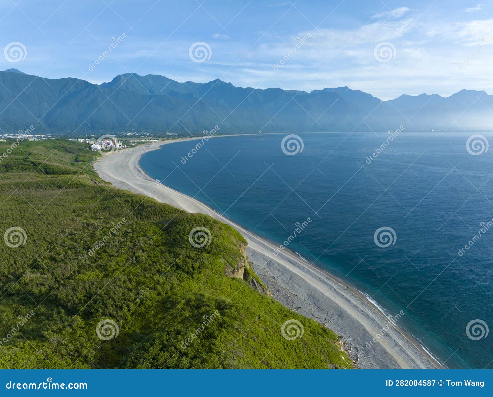 Aerial View of Qixingtan Beach, Taiwan Stock Image - Image of landmark ...