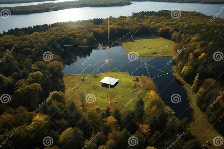Aerial View of a Quantum Radar Installation Stock Image - Image of ...