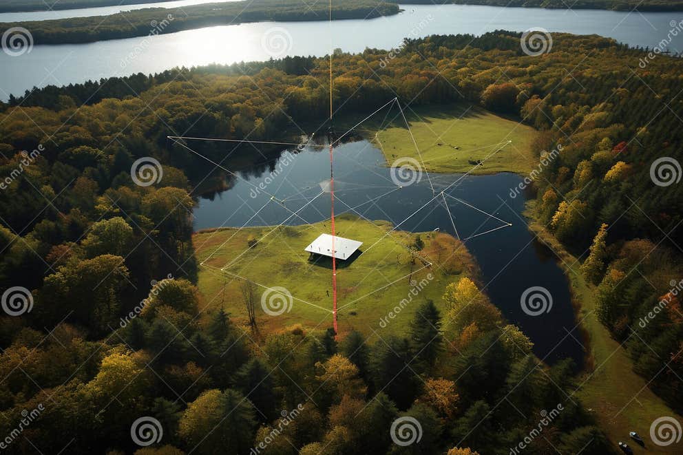 Aerial View of a Quantum Radar Installation Stock Image - Image of ...